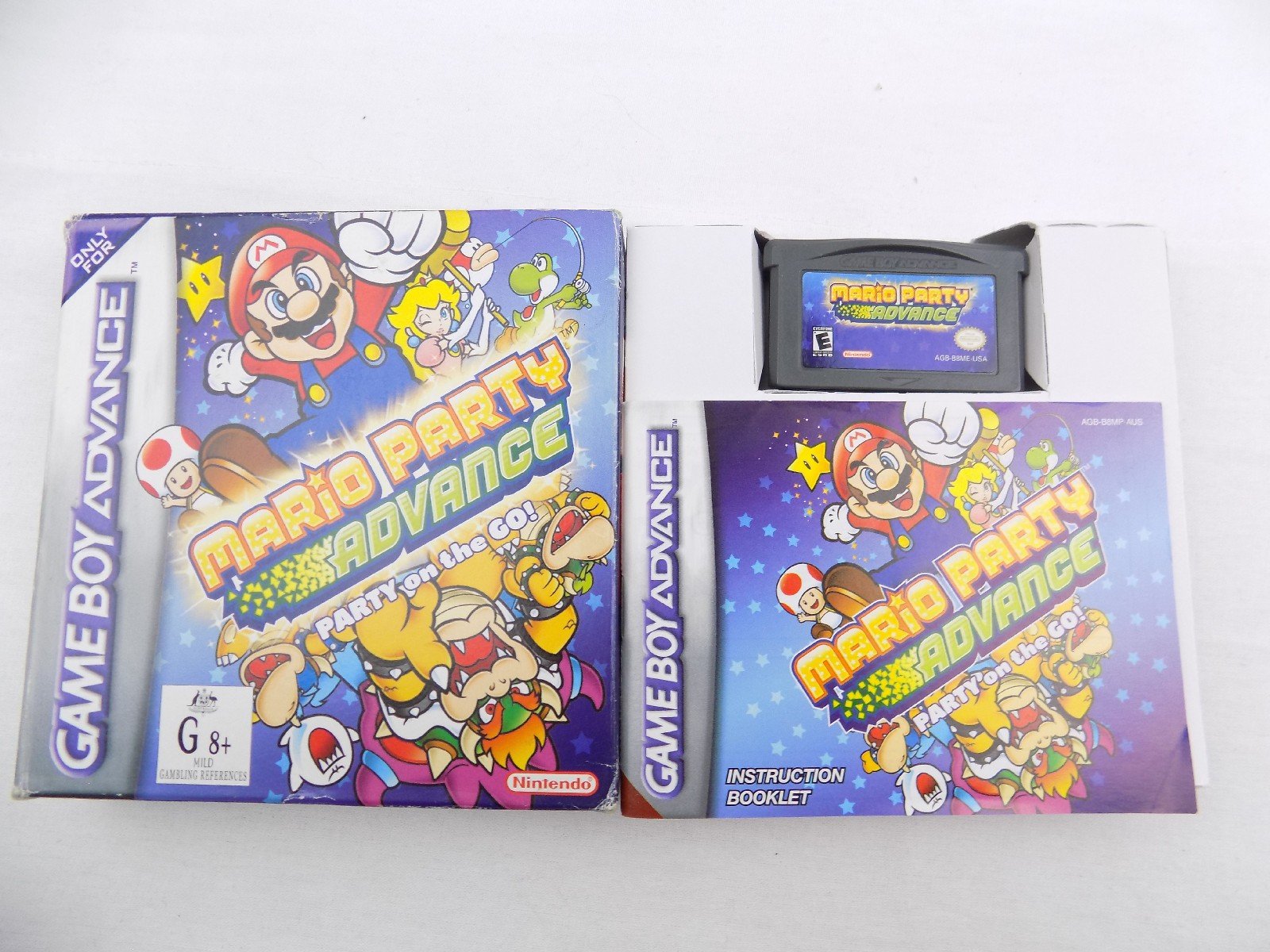 Boxed Gameboy Advance GBA Mario Party Advanced Complete w/Manual Game ...