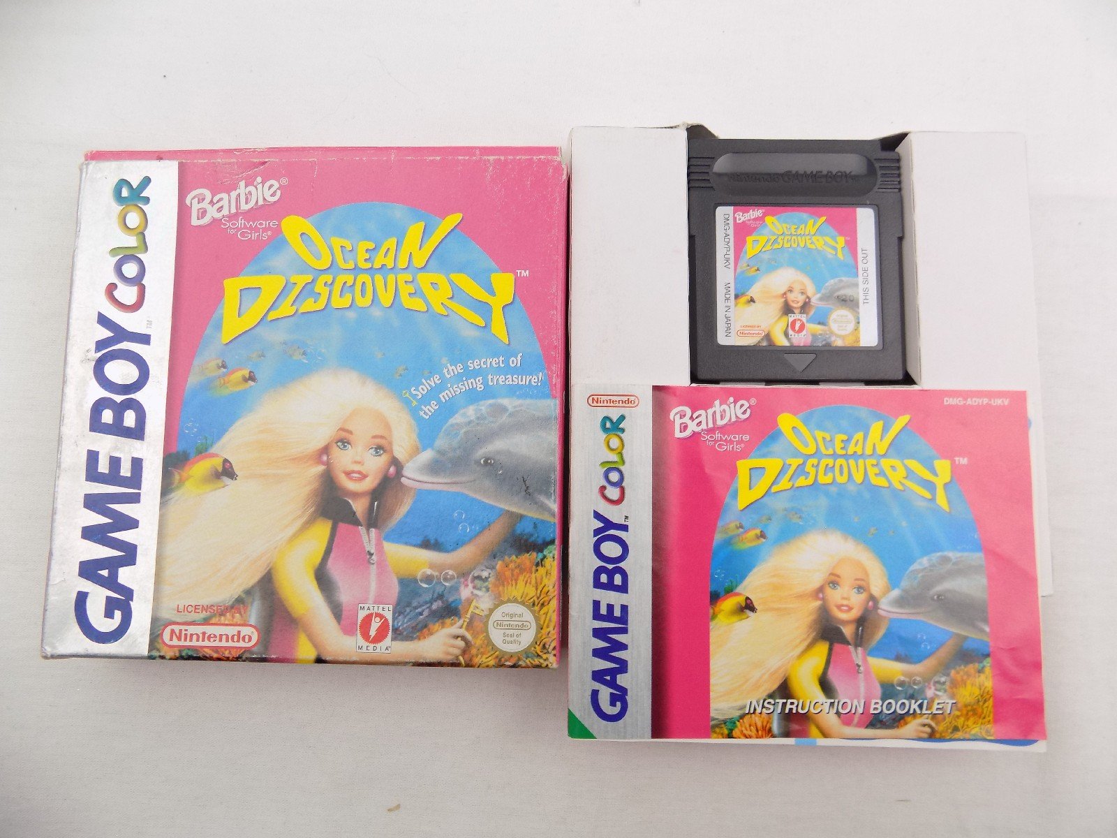 Boxed Gameboy Color Barbie Ocean Discovery Complete w/Manual Game Boy ...