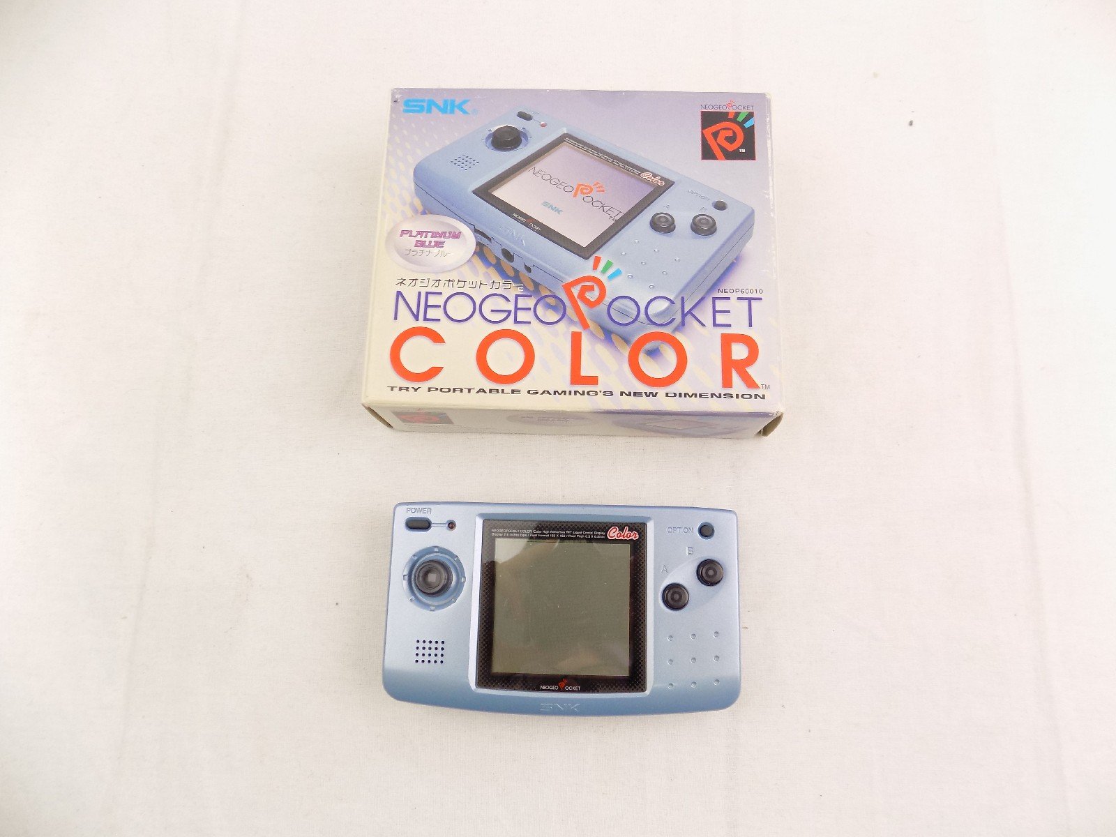 Boxed SNK Neogeo Pocket Color Platinum Blue Handheld Console - Tested ...