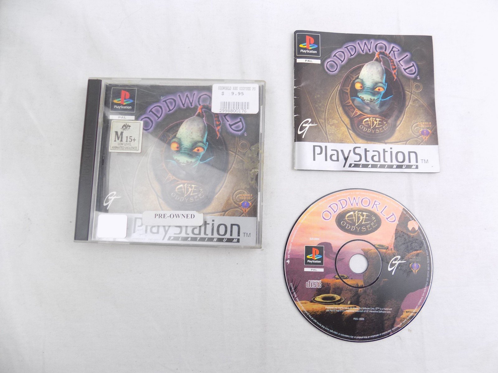 Mint Disc Playstation 1 Ps1 Oddworld Abe's Oddysee - Inc Manual ...