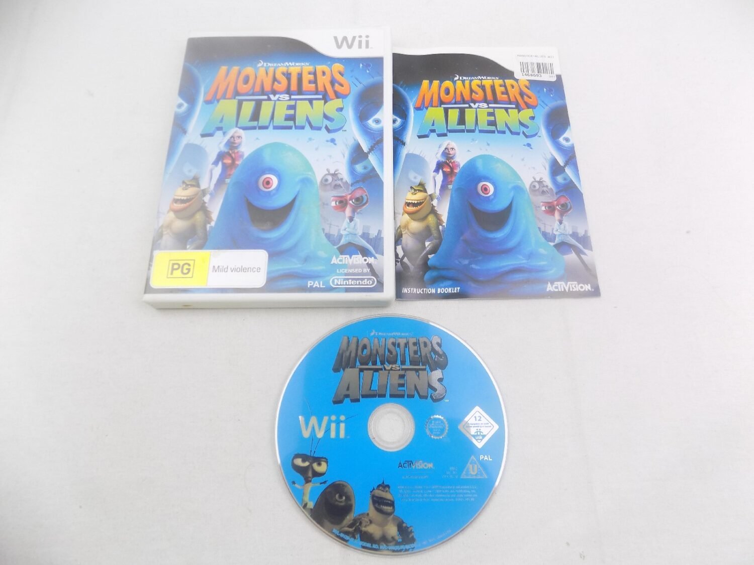 Mint Disc Nintendo Wii Monsters vs Aliens – Inc Manual Wii U Comp. Free ...