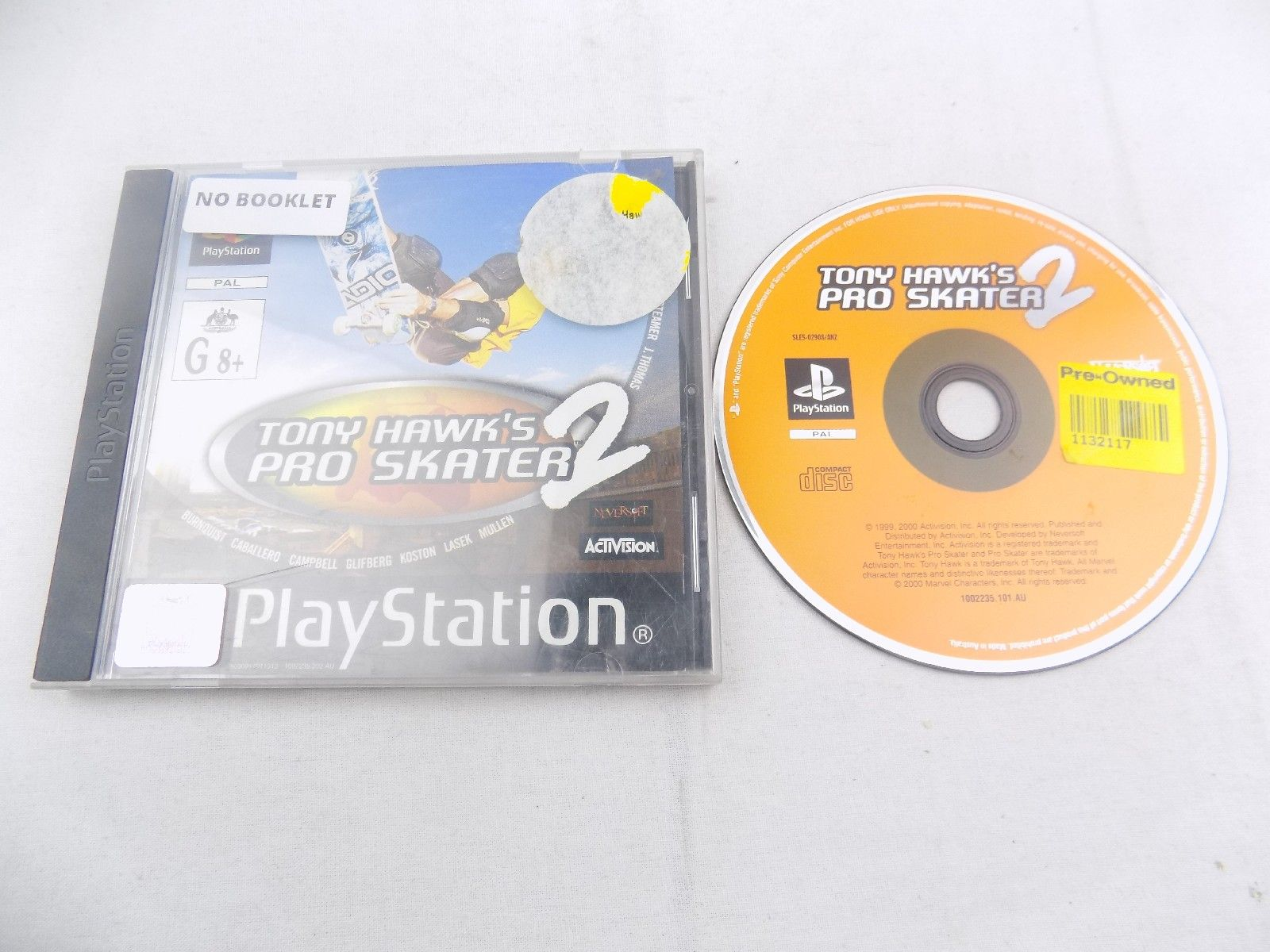 Mint Disc Playstation 1 Ps1 Tony Hawks Pro Skater 2 THPS No Manual ...