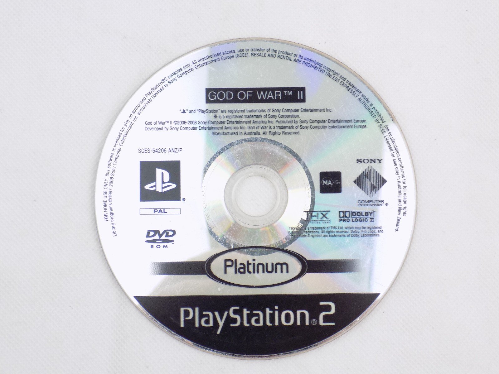 Mint Disc Playstation 2 PS2 Platinum God of War II 2 - Disc Only ...