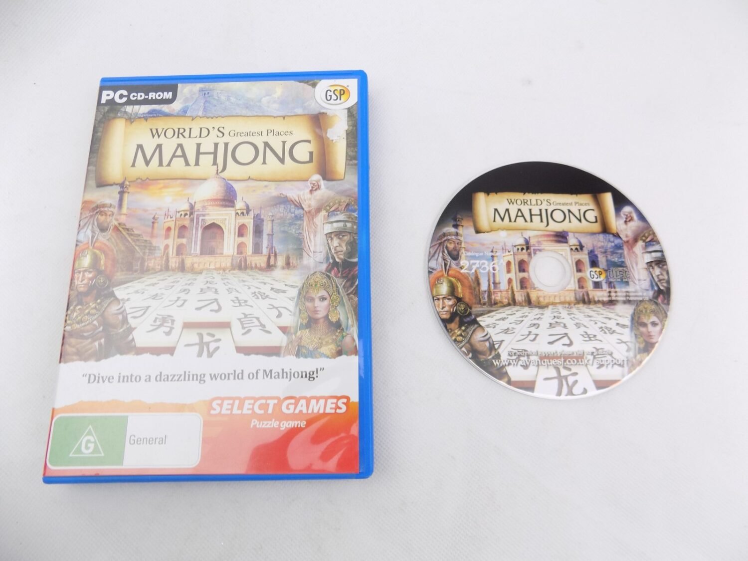 Mint Disc PC Worlds Greatest Places Mahjong Free Postage - Starboard Games