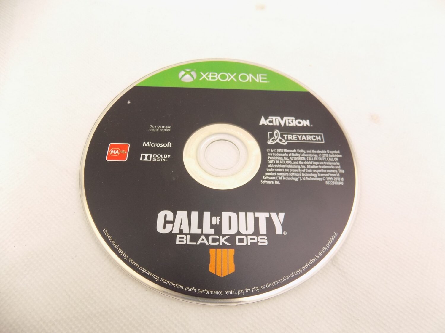 Mint Disc Xbox One Call of Duty: Black Ops 4 IIII - Disc Only ...