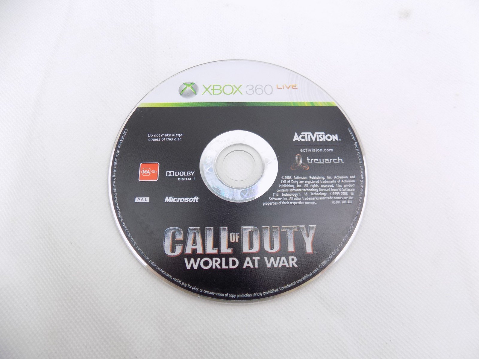 Mint Disc Xbox 360 Call of Duty: World at War - Disc Only Free Postage ...