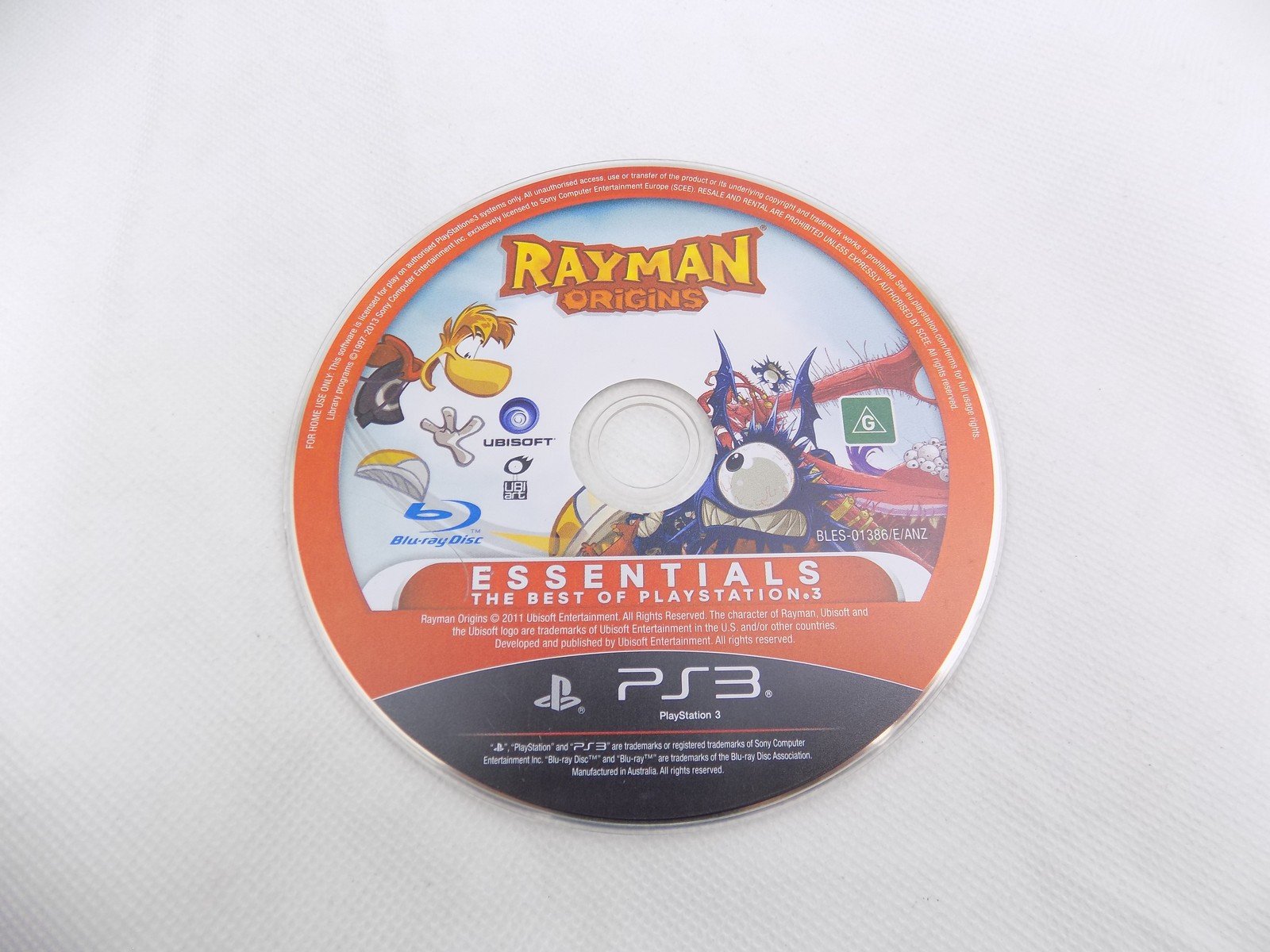 Mint Disc Playstation 3 PS3 Rayman Origins Essentials - Disc Only Free ...