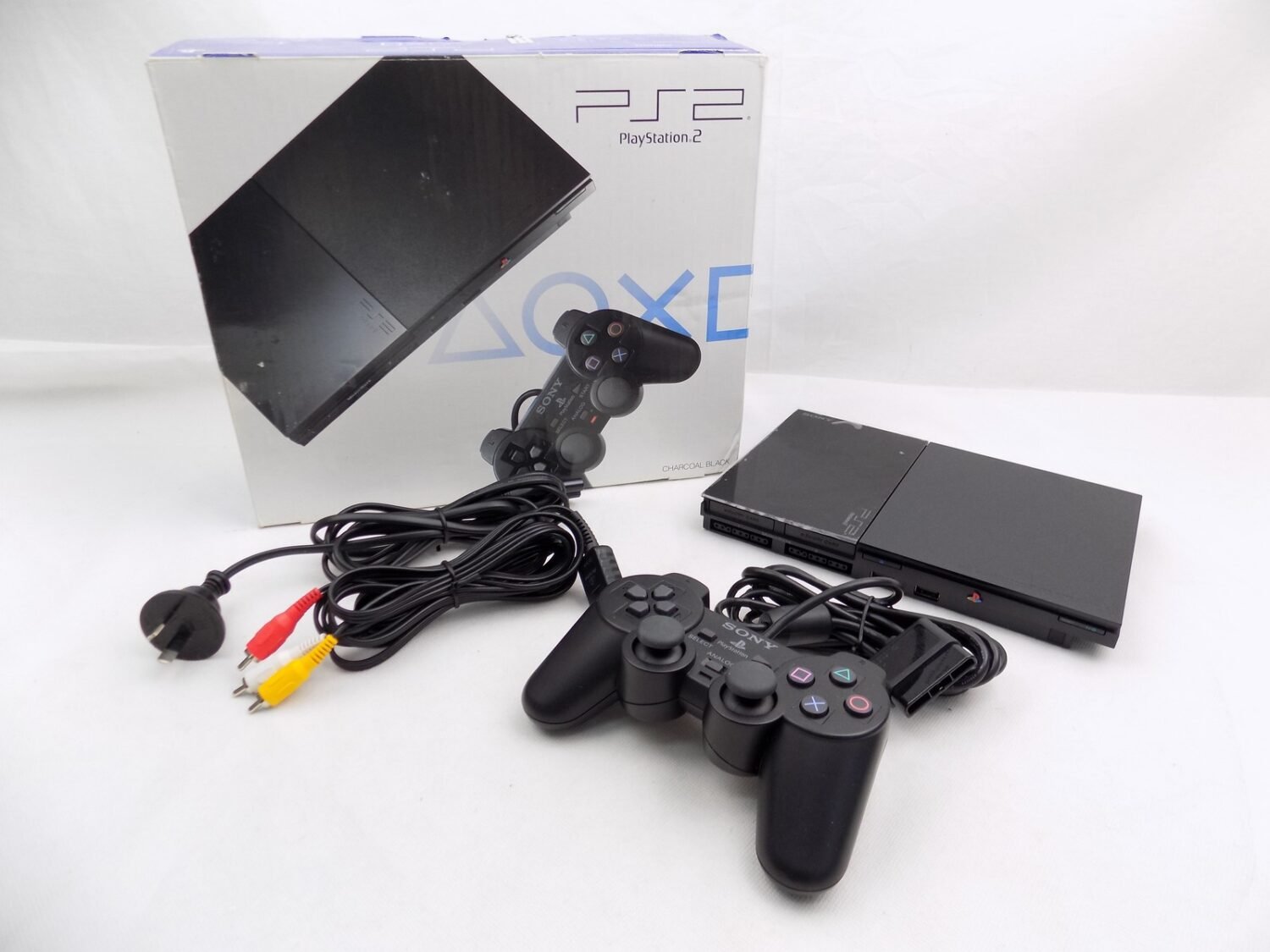 Boxed Like New Sony Playstation 2 PS2 Slim Console Charcoal Black ...