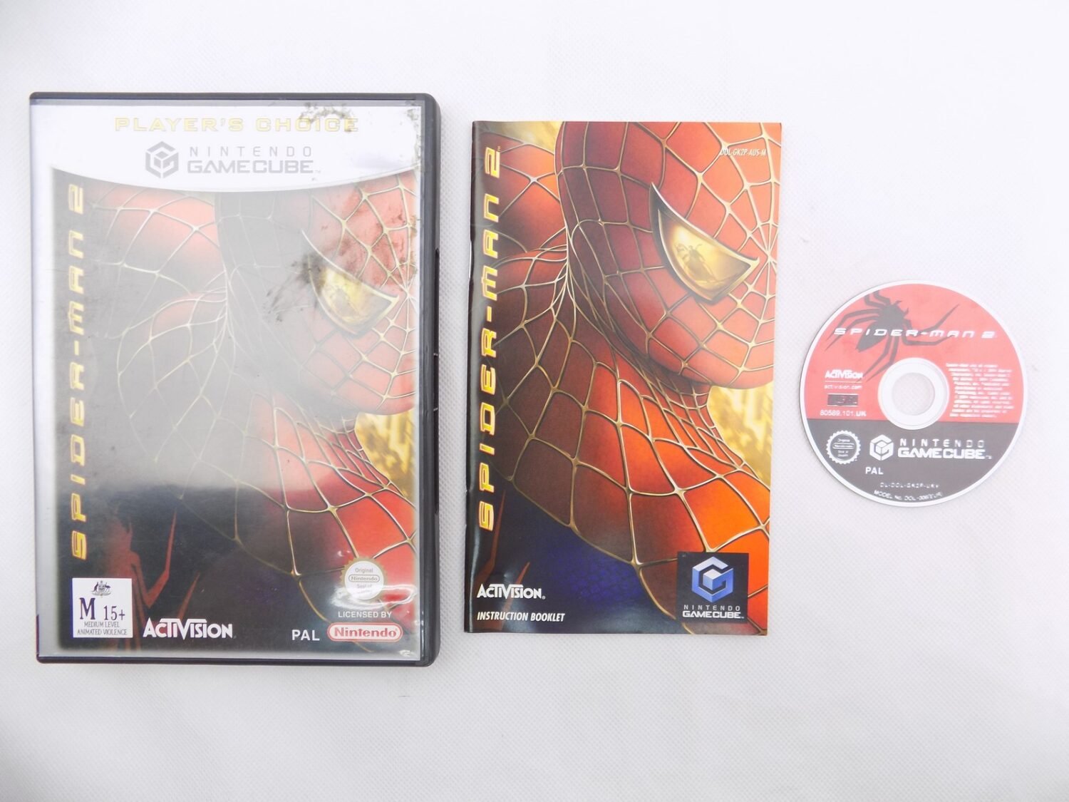 Mint Disc Nintendo Gamecube Spider-Man 2 - Inc Manual Player's Choice ...
