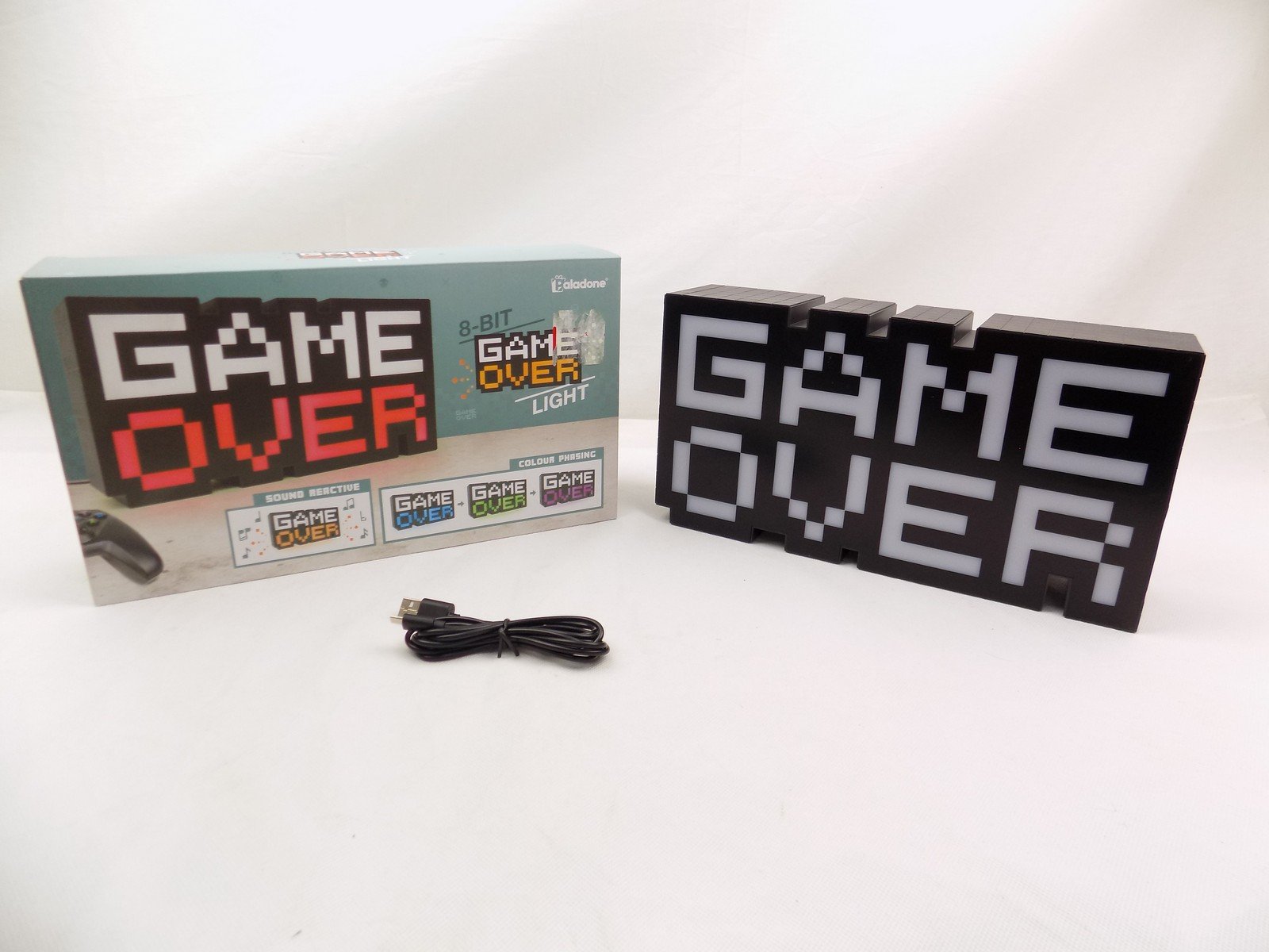 Boxed Paladone 8 Bit Game Over Light USB LED Colour Phasing - Starboard ...