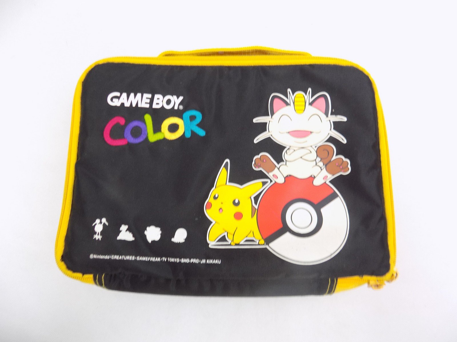 Gameboy Color GBC Pokemon Carrying Case Meowth Pikachu Pouch Bag Game ...