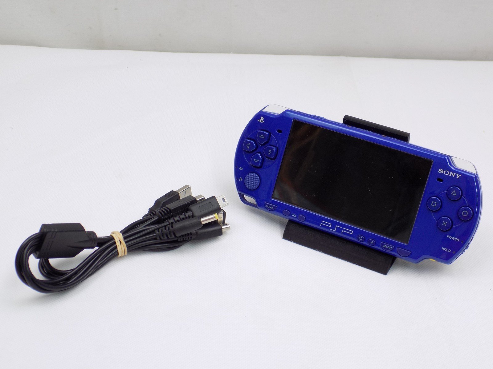 Grade B Playstation Portable PSP Metalic Blue 2000 w/Charger Handheld ...
