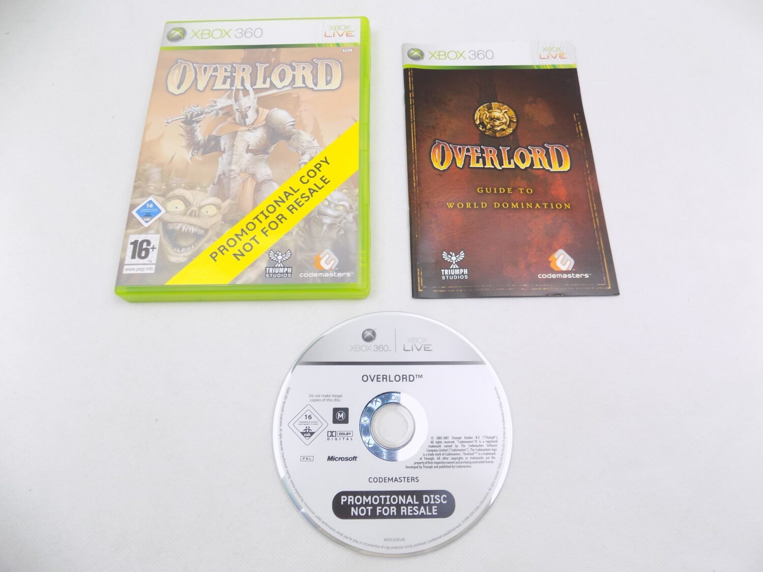 Mint Disc Xbox 360 Overlord Promotional Copy - Inc Manual - Starboard Games