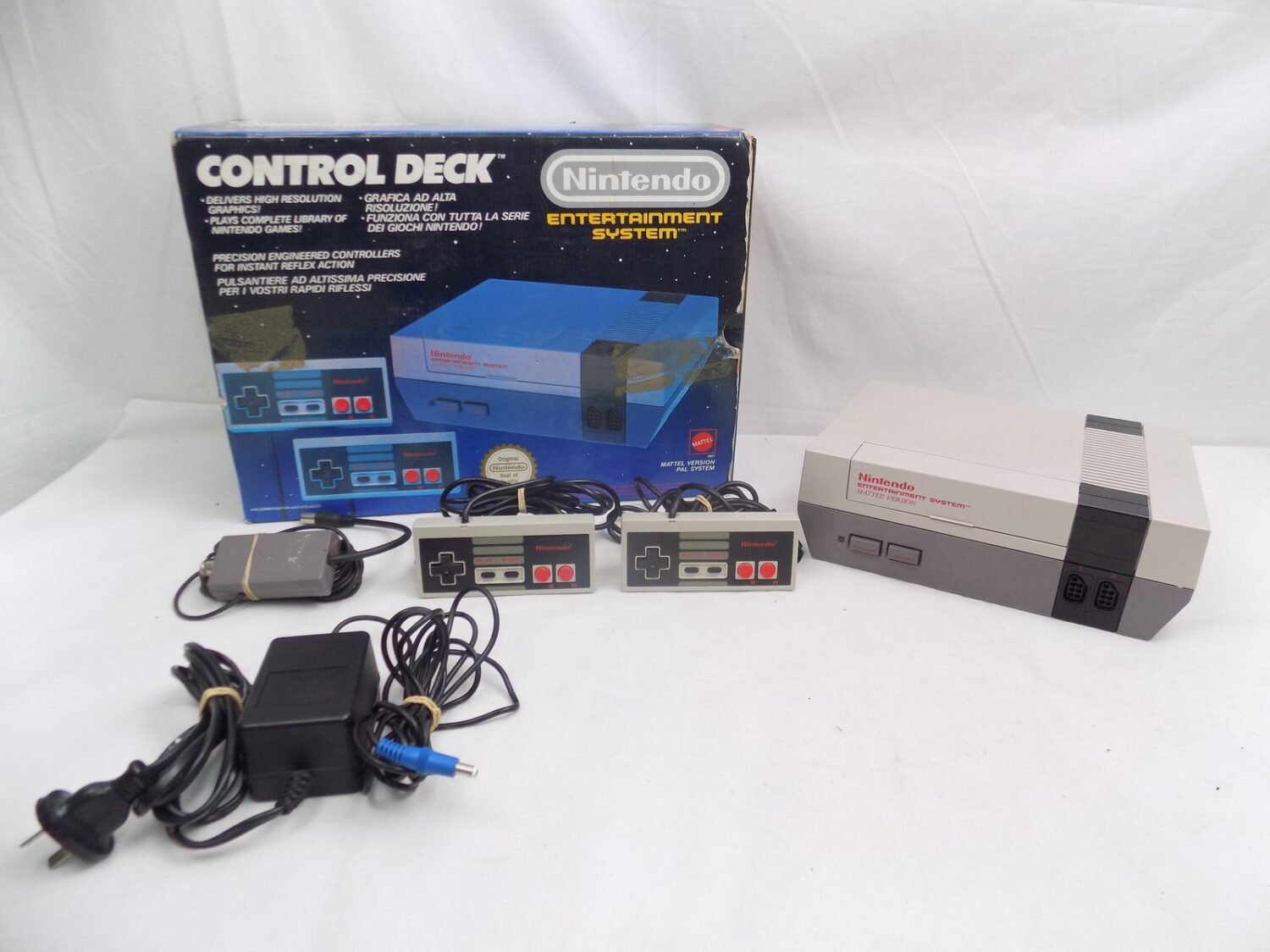 Boxed Nintendo Entertainment System Control NES Control Deck + Cables ...