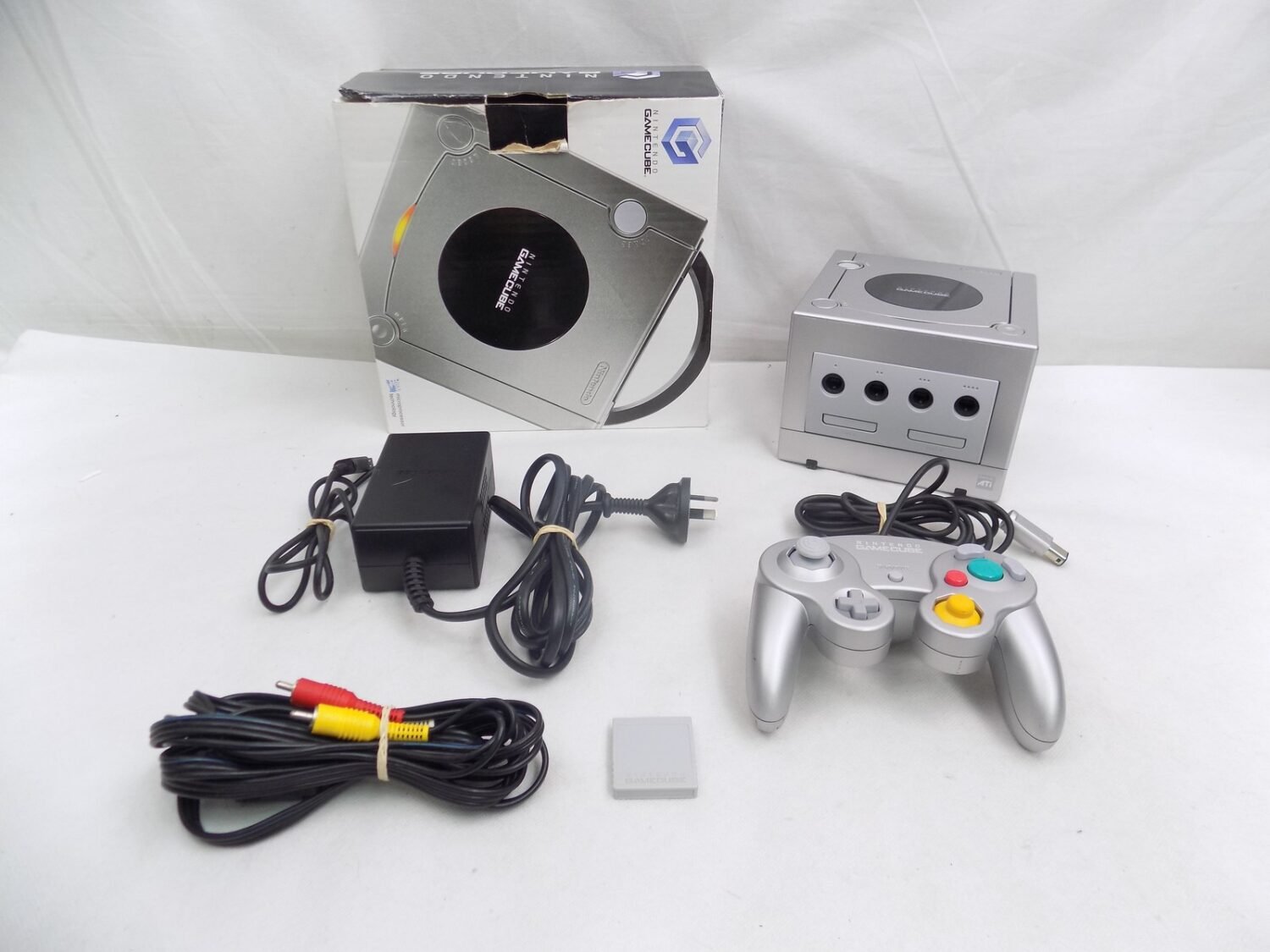 Boxed Nintendo Gamecube Silver Console + Cable + Controller + Memory ...
