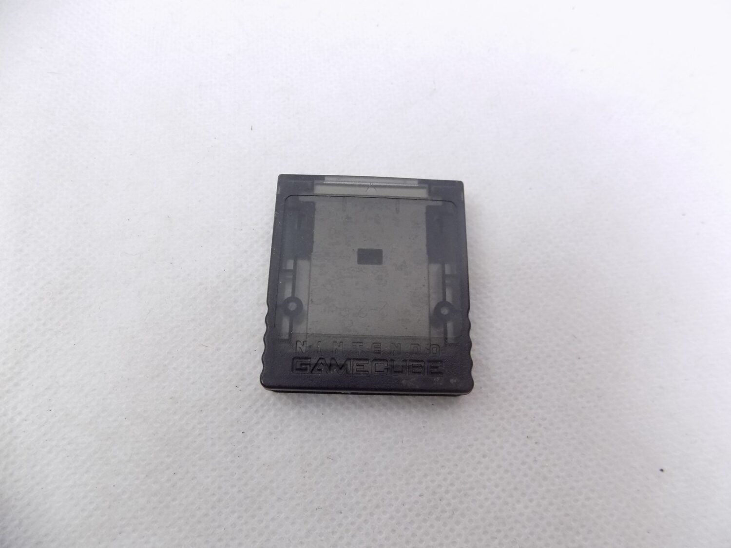Genuine GameCube Memory Card Clear Smoke Black 59 Blocks - Starboard Games