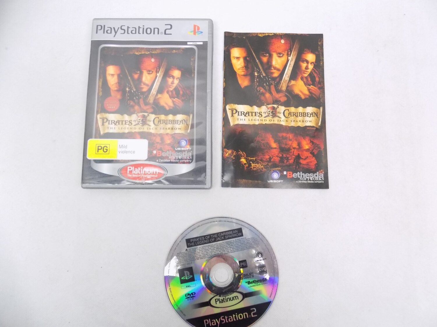 Mint Disc Playstation 2 Ps2 Platinum Pirates of the Caribbean The ...