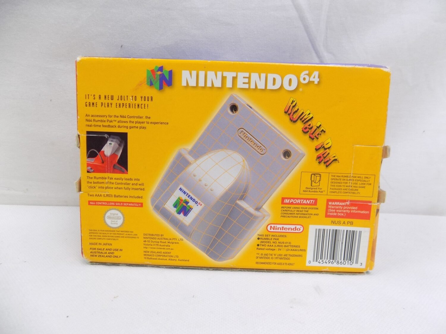 Boxed Nintendo 64 N64 Rumble Pak /2 - Starboard Games