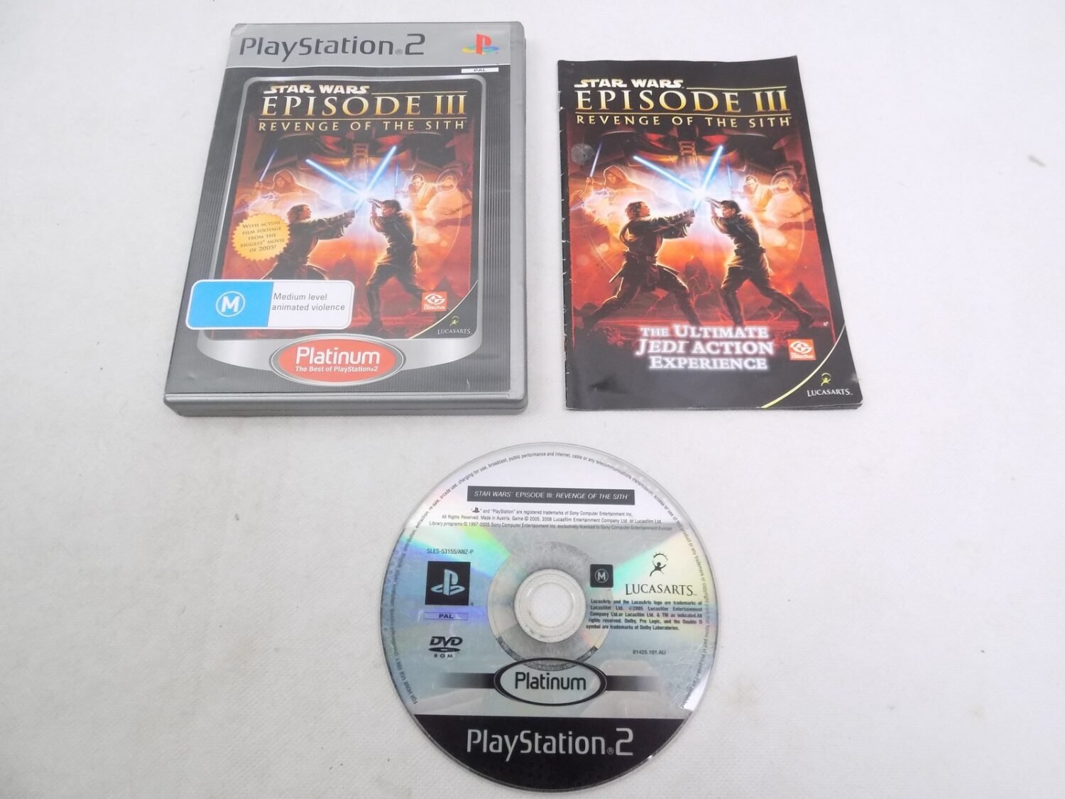 Mint Disc Playstation 2 Ps2 Platinum Star Wars Episode III 3 Revenge Of ...