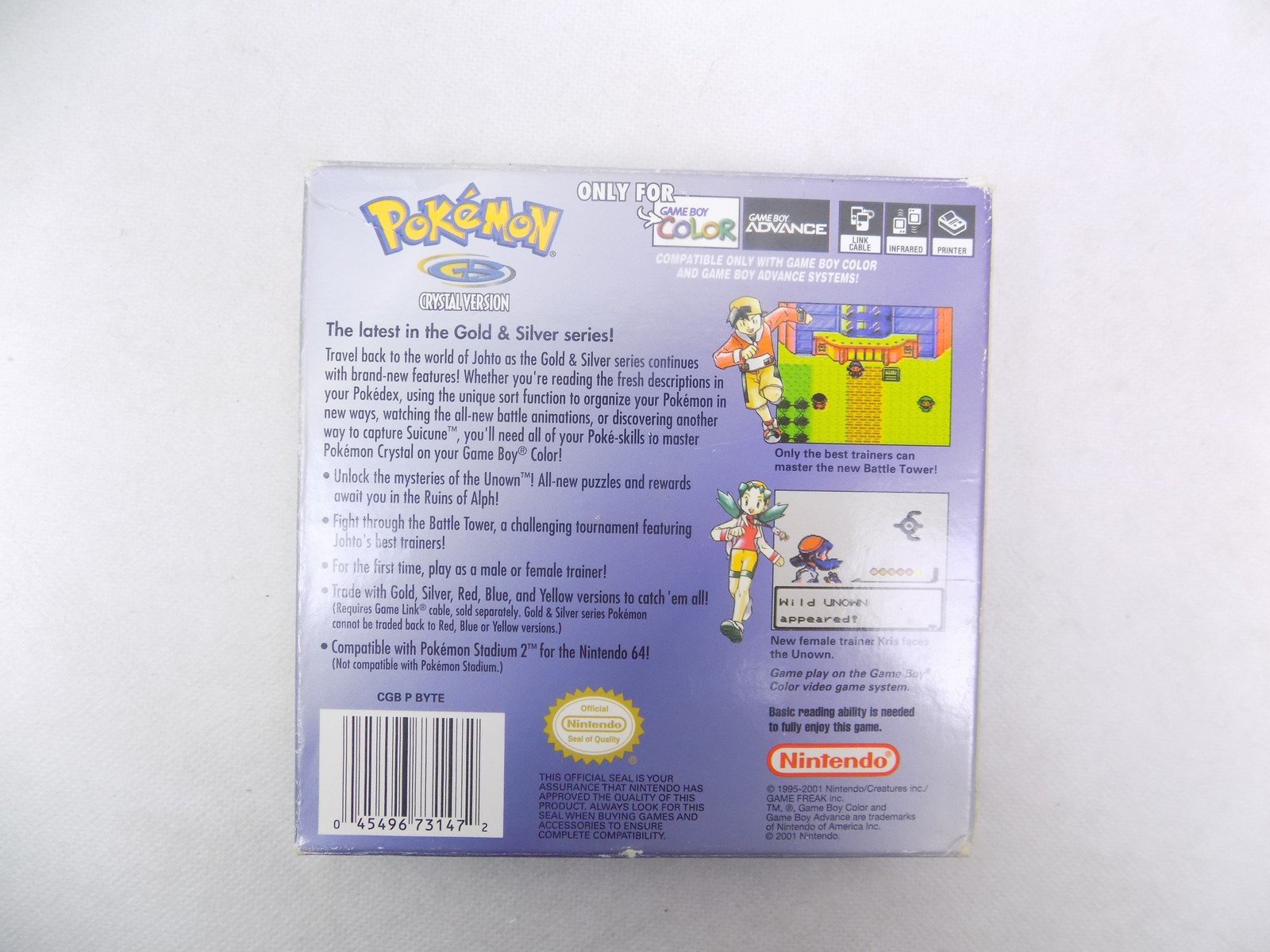 Boxed Gameboy Color Game Boy GBC Pokemon Crystal Version + Manual ...
