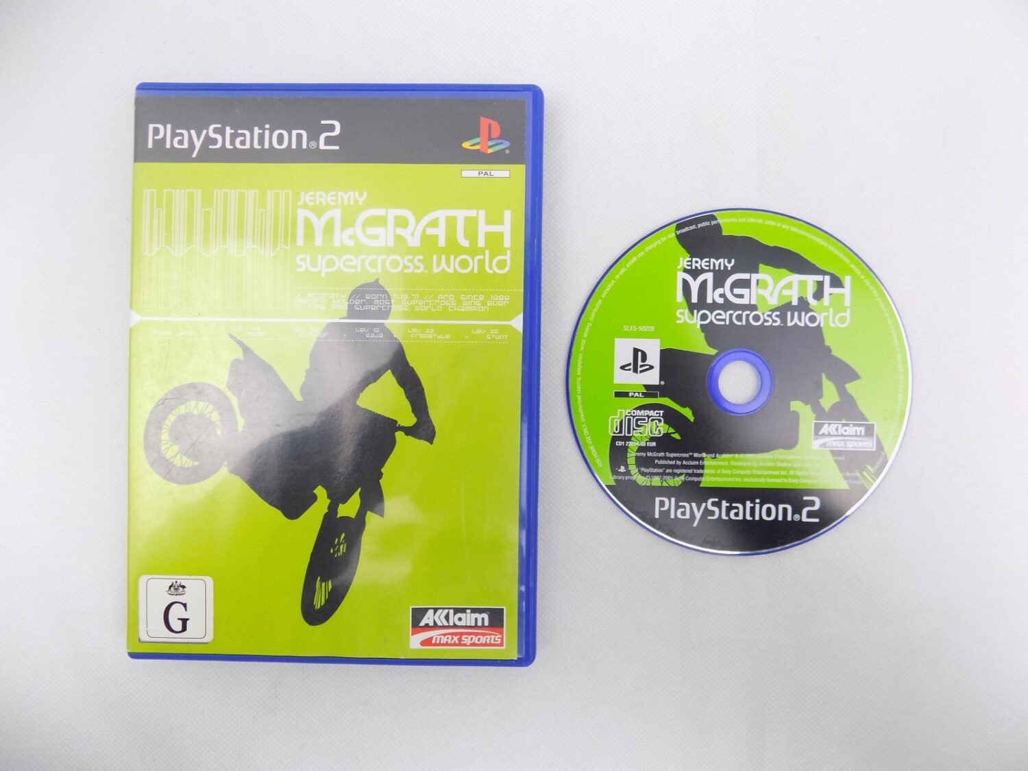 Mint Disc Playstation 2 Ps2 Jeremy McGrath Supercross World - No Manual ...