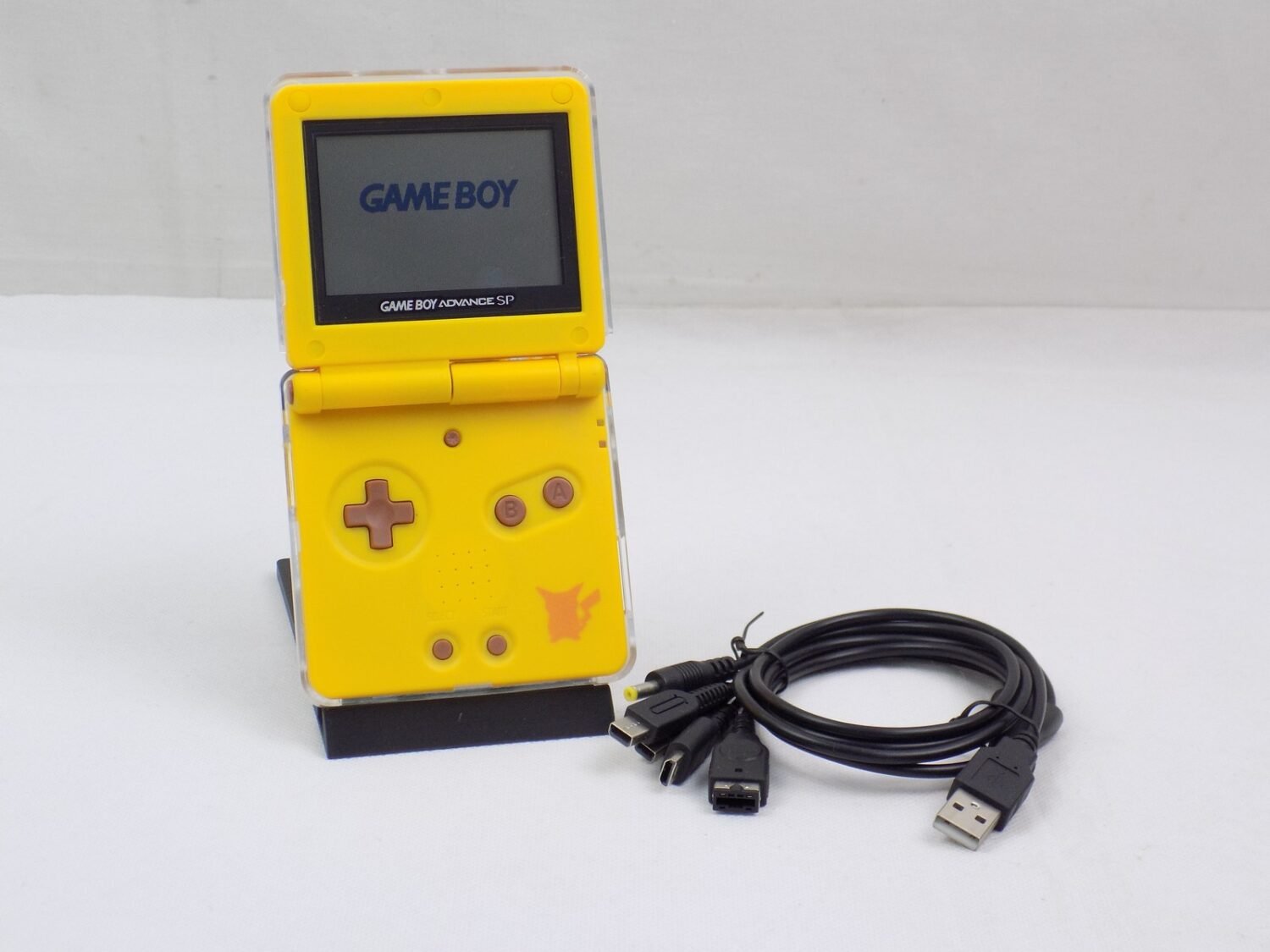 Like New Gameboy Advance SP Game Boy Pikachu Custom Shell Handheld ...