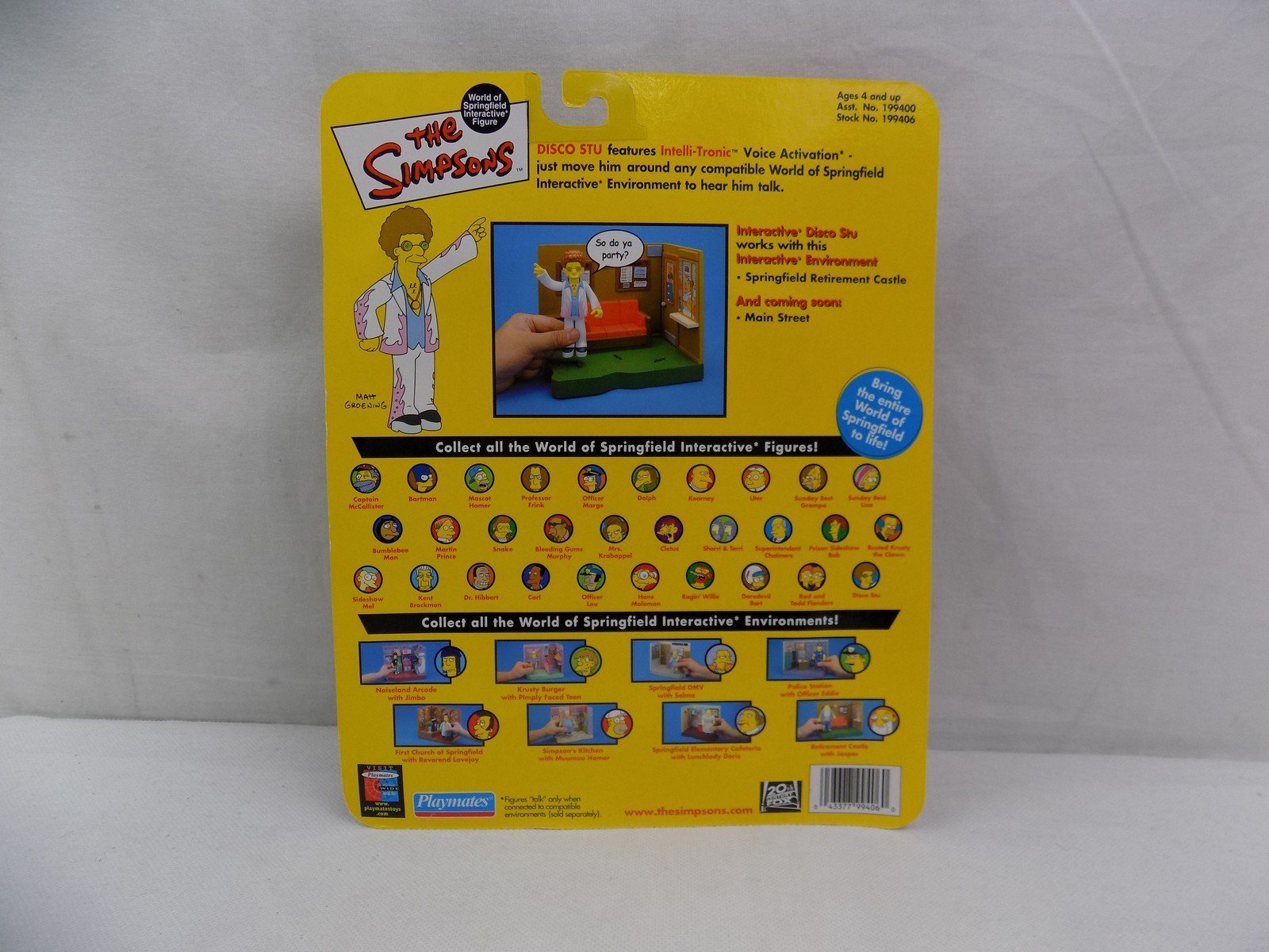 Brand New Sealed The Simpsons Disco Stu Playmates Action Figure ...