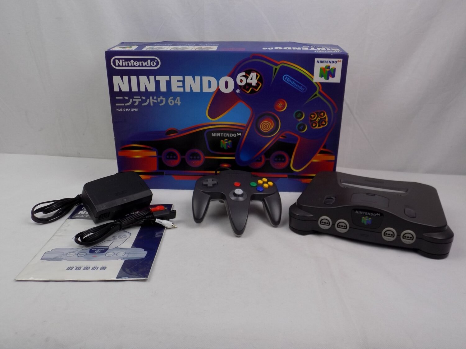 Like New Boxed Nintendo 64 N64 Black Japan NTSC-J Console Bundle ...