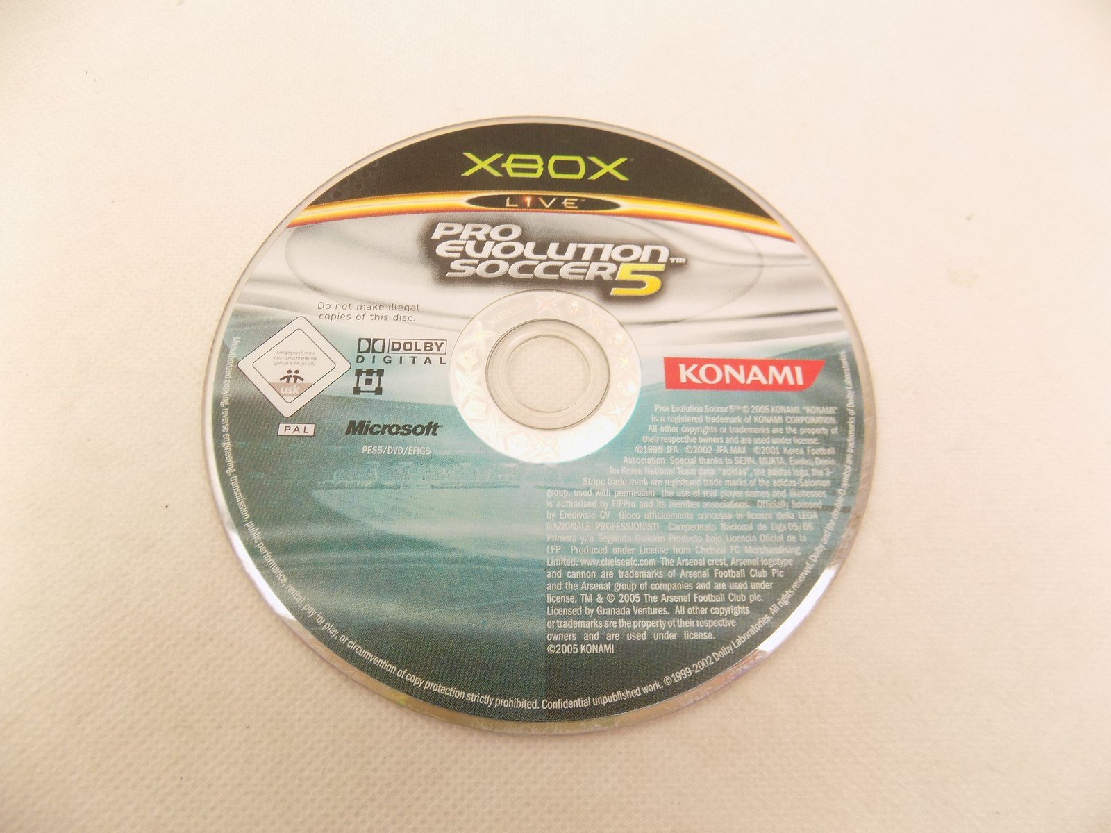 Mint Disc Only Xbox Original Pro Evolution Soccer 5 V - Starboard Games
