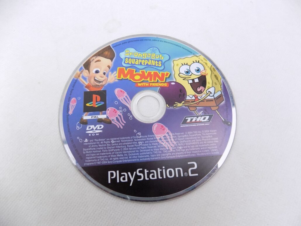Mint Disc Only Playstation 2 PS2 SpongeBob Squarepants Movin' with ...