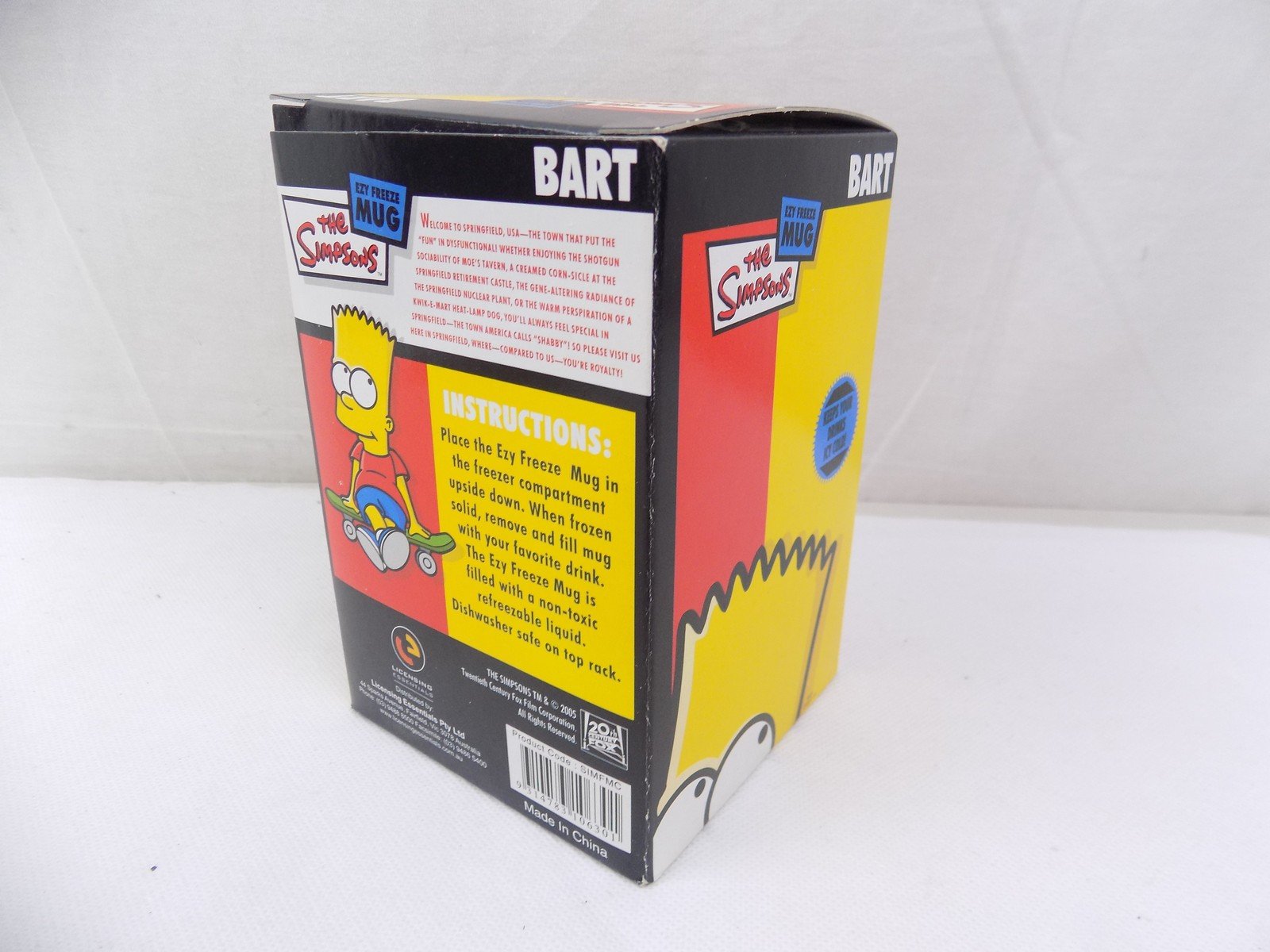 Boxed The Simpsons Bart Ezy Freeze Mug - Starboard Games