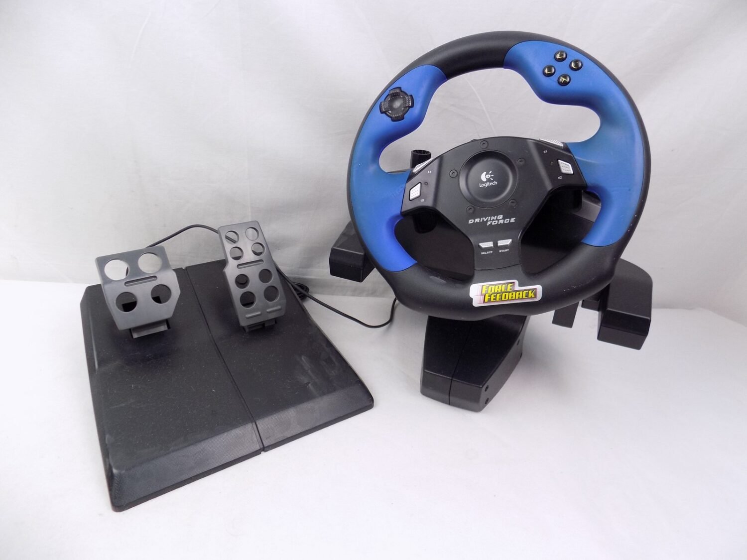 Playstation 2 PS2 Logitech Driving Force Racing Wheel + Pedals ...