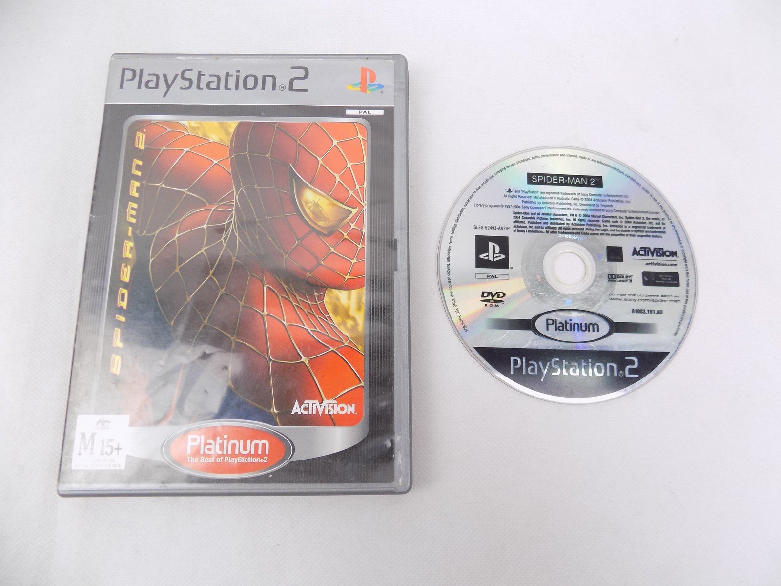Mint Disc Playstation 2 Ps2 Platinum Spider-Man - No Manual Free ...