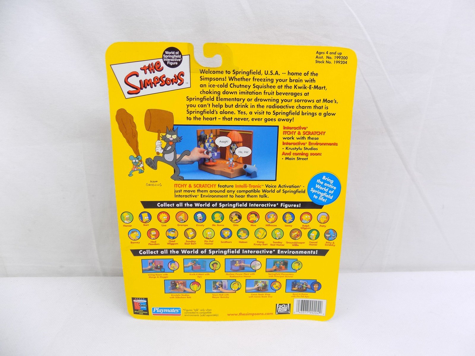 Brand New Sealed The Simpsons Itchy and Scratch Playmates Figures ...