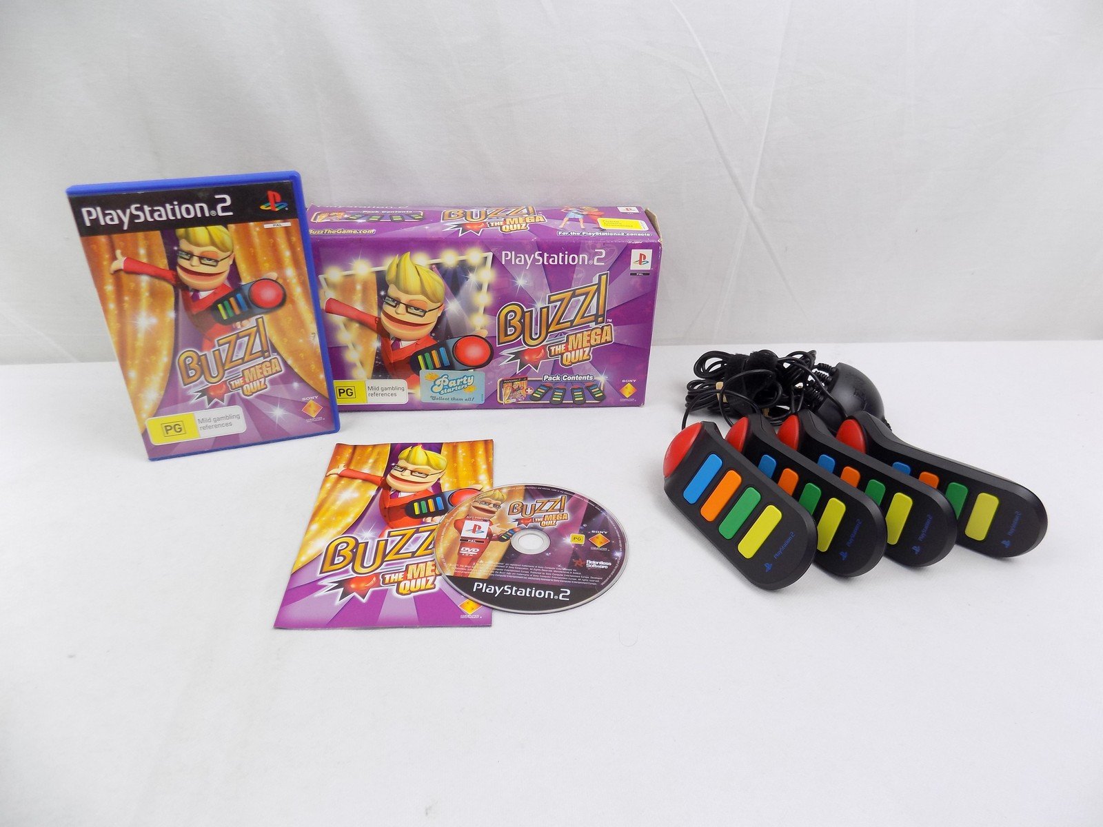 Boxed Playstation 2 PS2 Buzz! The Mega Quiz Game /3 - Starboard Games