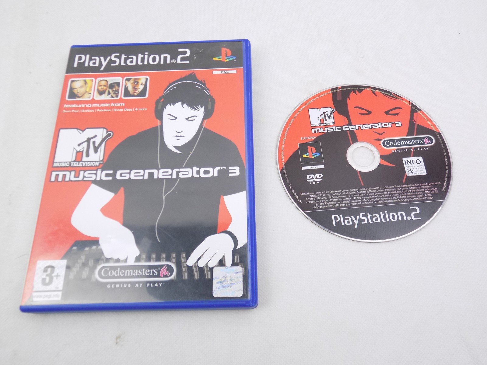 Mint Disc Playstation 2 Ps2 MTV Music Generator 3 III - No Manual ...