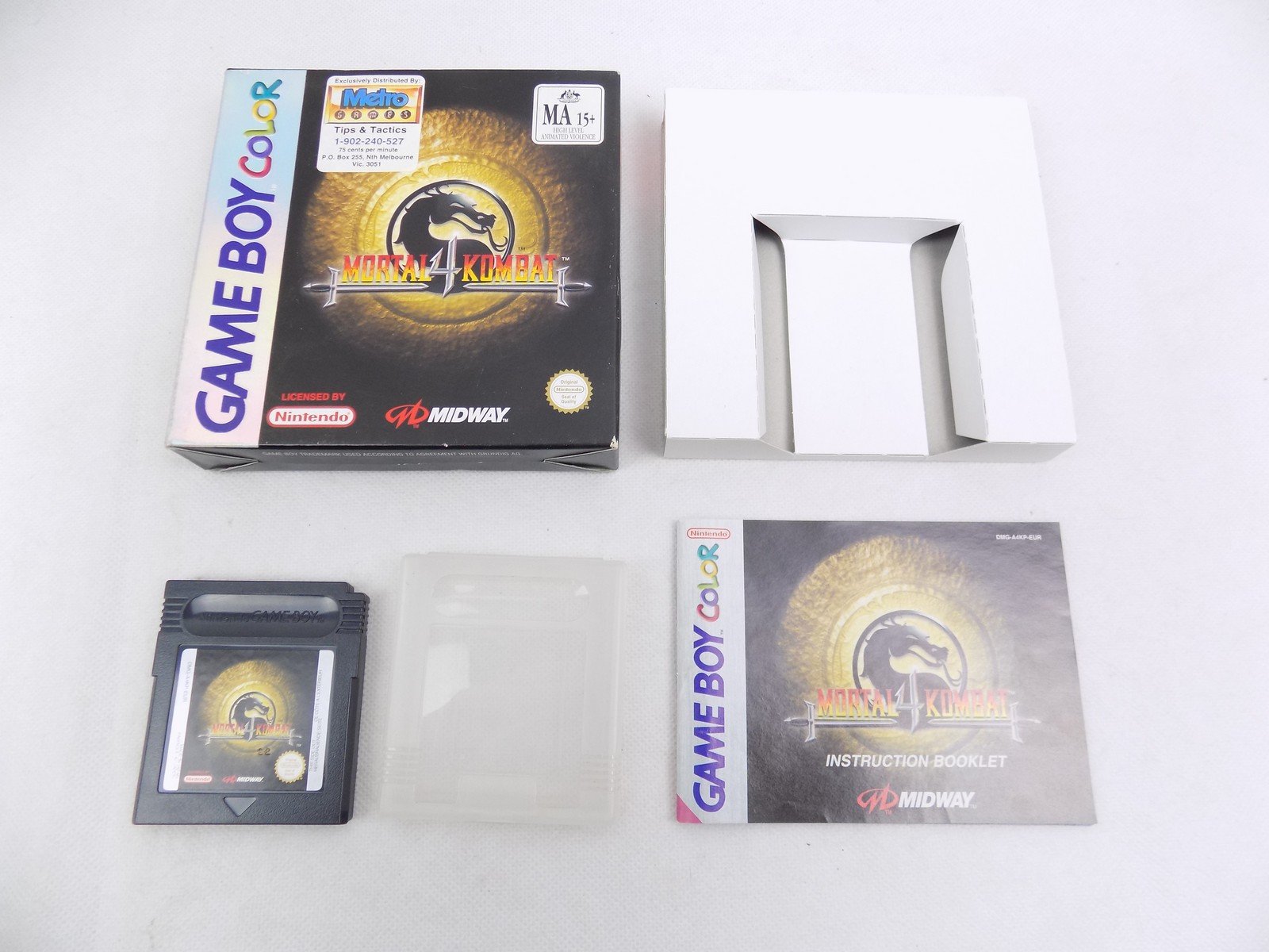 Boxed Gameboy Color Game Boy Mortal Kombat 4 - Inc Manual - PAL- Free ...