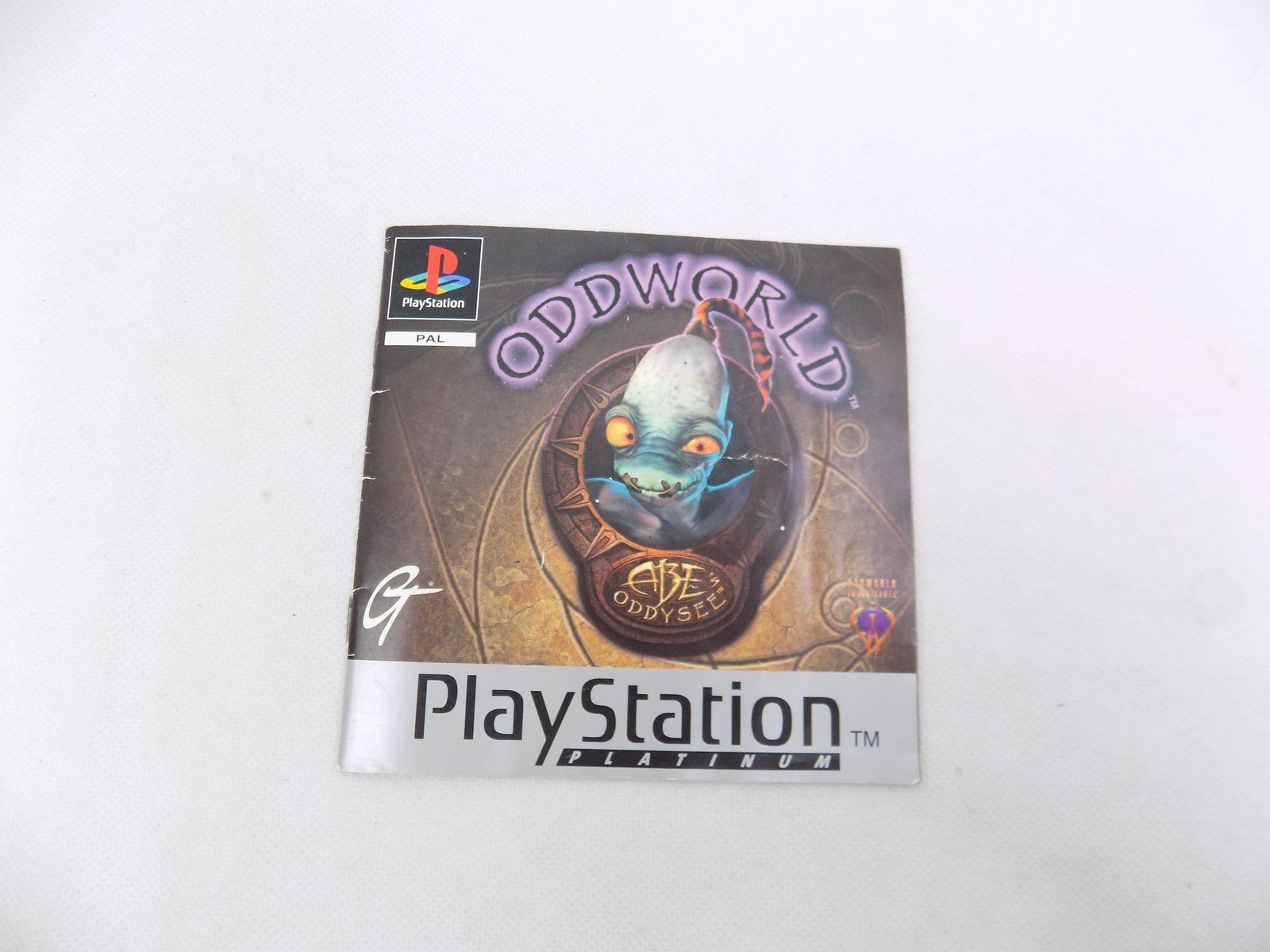 Playstation 1 PS1 Platinum Oddworld Abe's Oddysee Game Manual ...