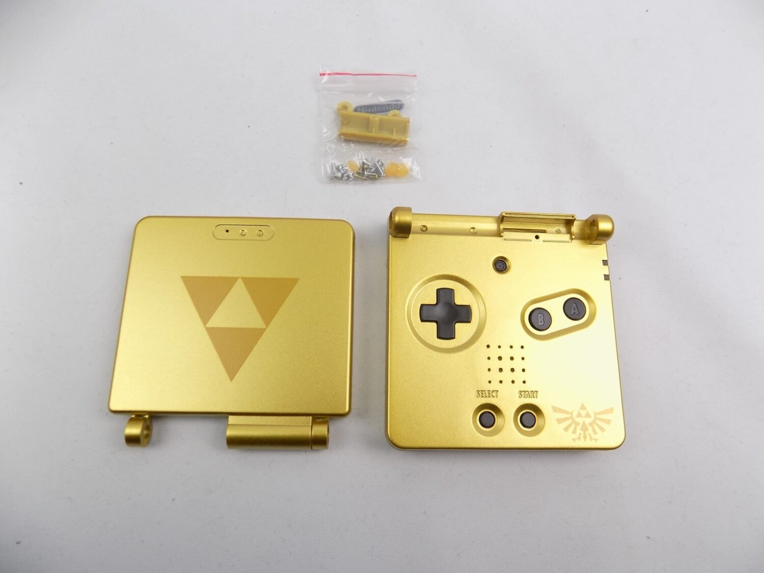 Brand New Gameboy Advance GBA SP Golden Tri Force Zelda Shell Housing ...