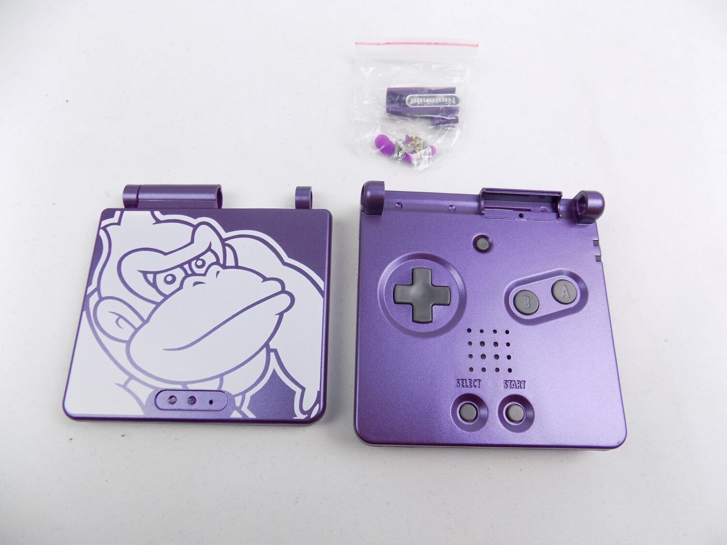 Brand New Gameboy Advance GBA SP Purple Donkey Kong Shell Housing Case ...