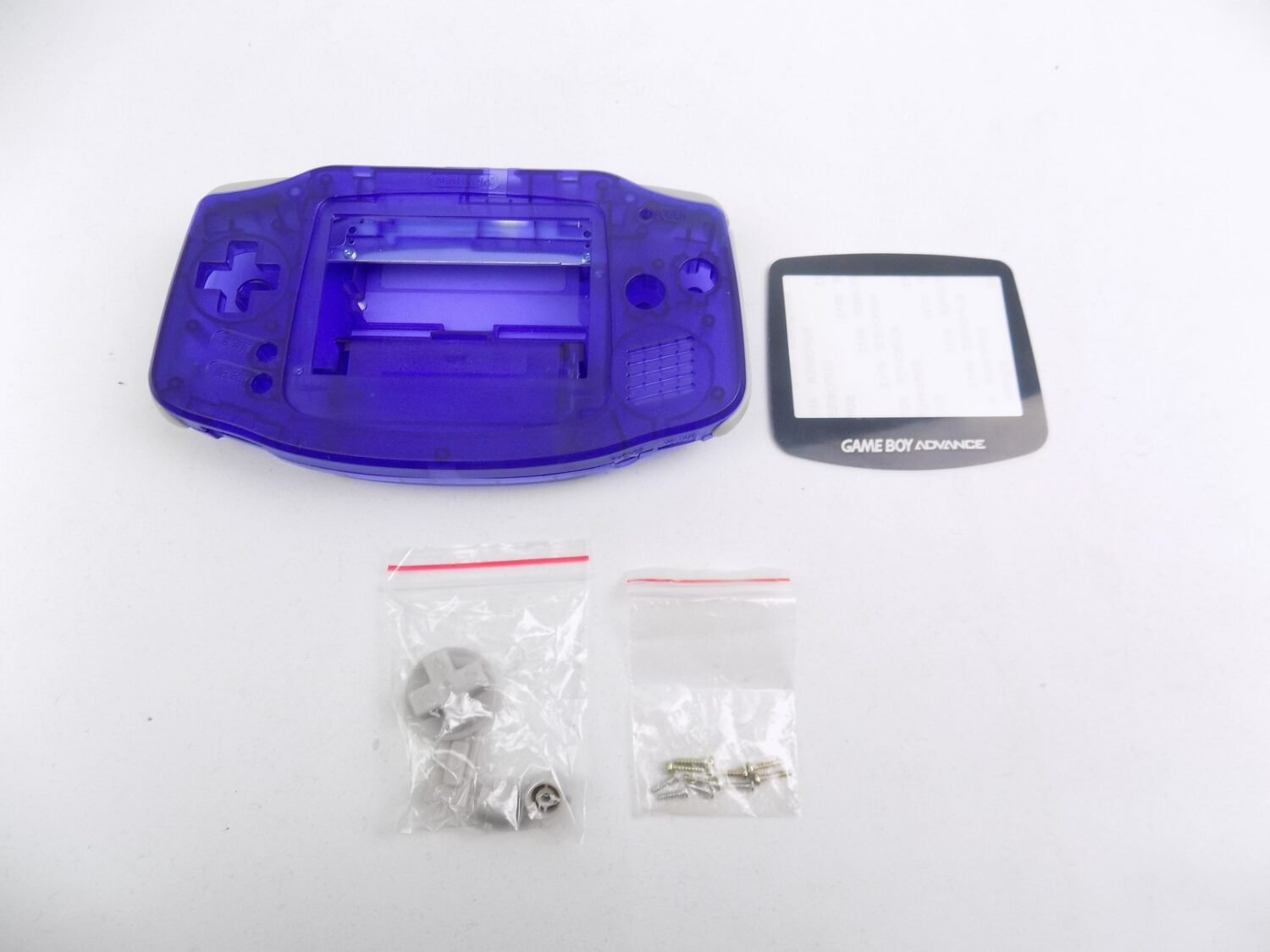 Brand New Gameboy Advance GBA Clear Purple Shell Housing Case Kit ...