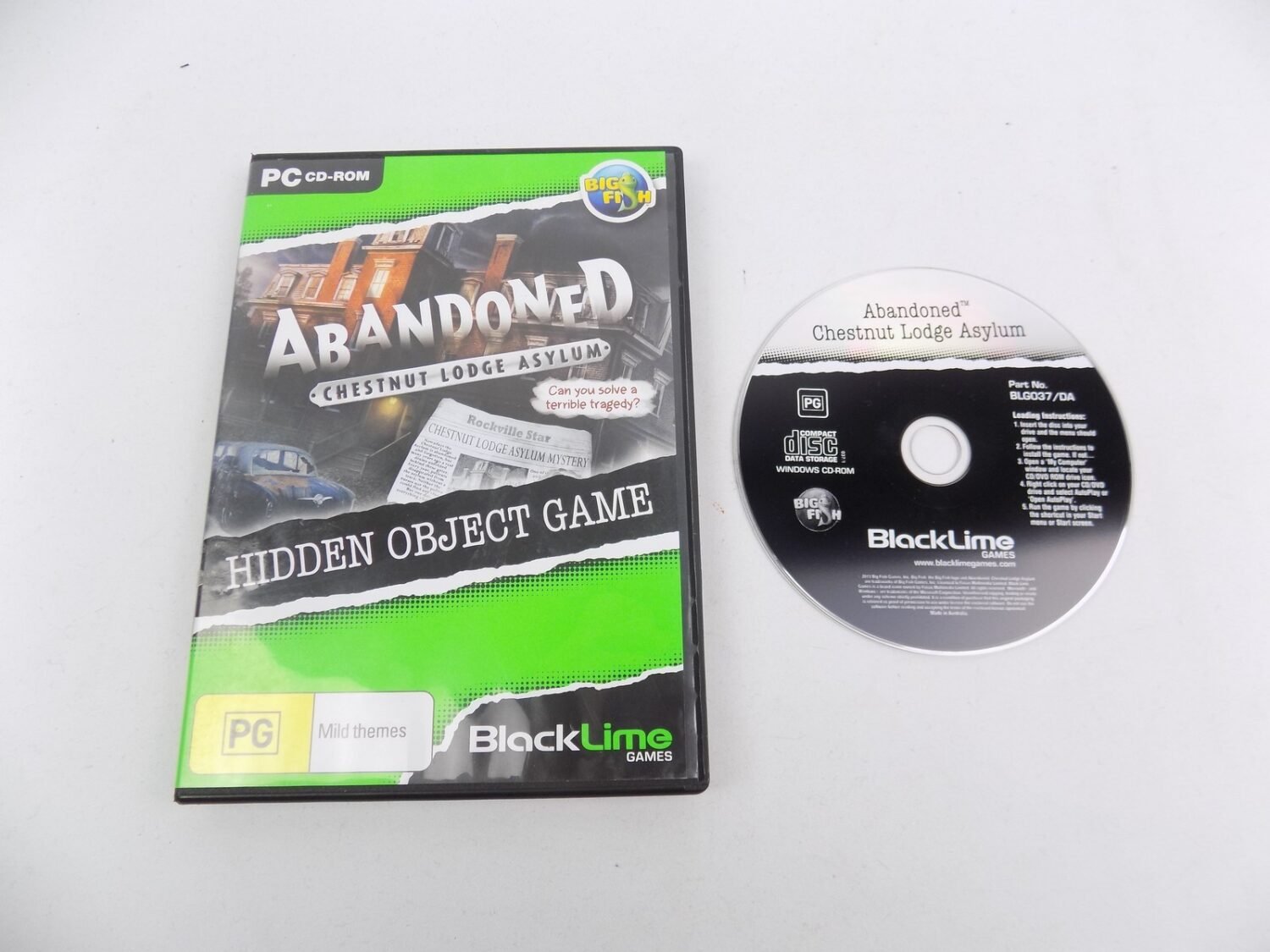 Mint Disc PC Abandoned Chestnut Lodge Asylum Hidden Object Game Free ...