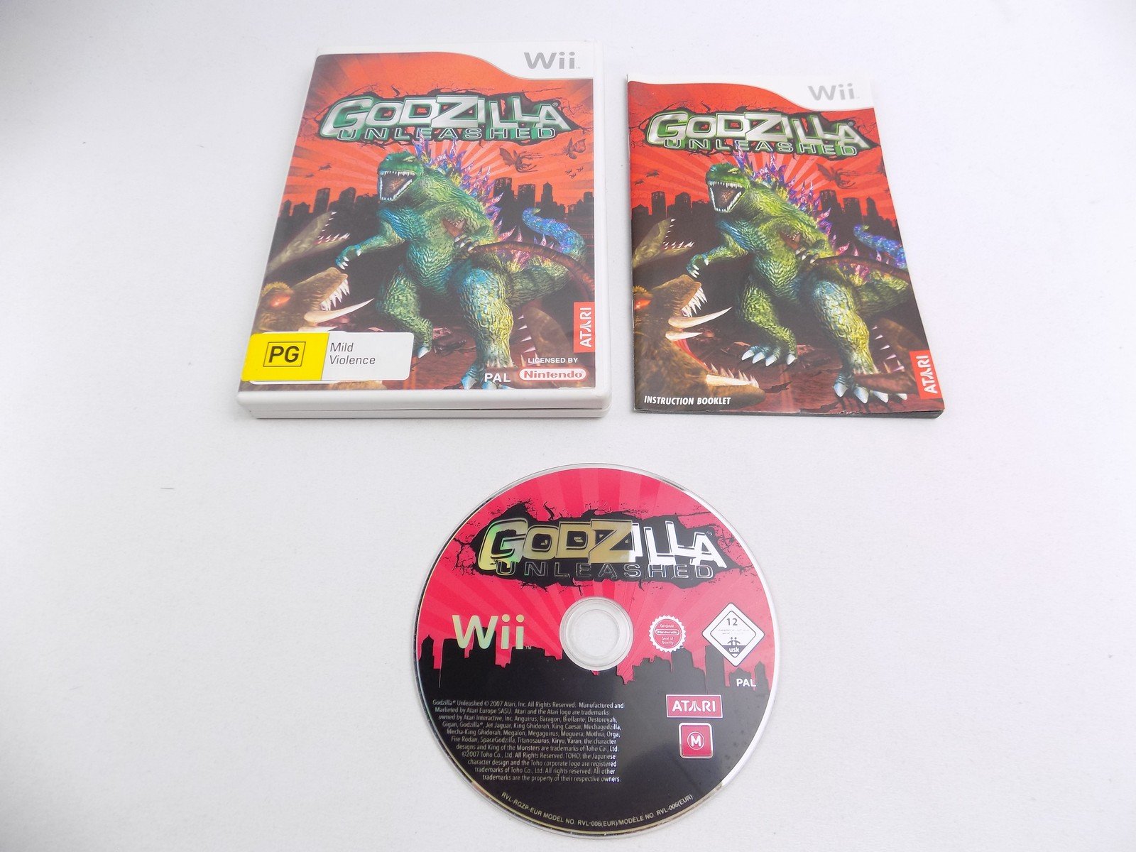Mint Disc Nintendo Wii Godzilla Unleashed - Inc Manual Wii U Comp ...