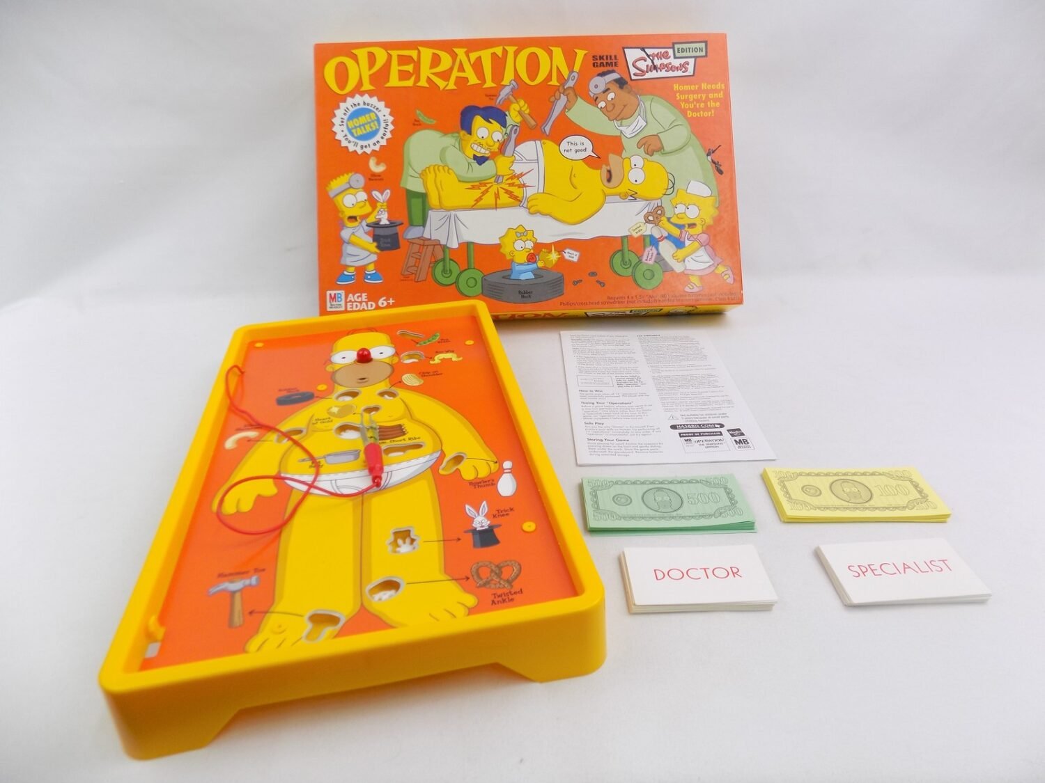 Like New Operation The Simpsons Edition Board Game - Starboard Games