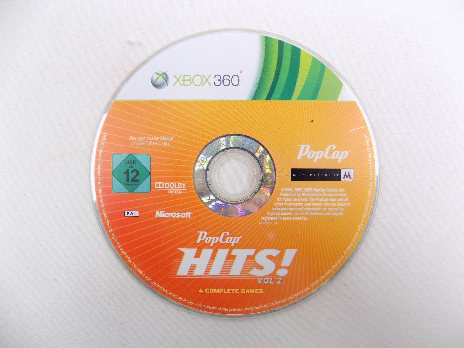 Mint Disc Only Xbox 360 Pop Cap Hits Volume 2 - Starboard Games
