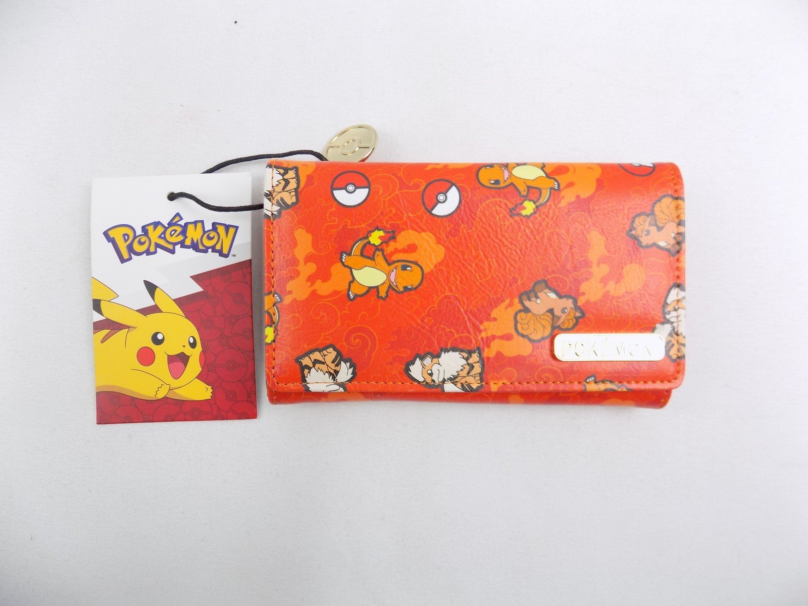 Brand New Pokemon Fire Type Tri Fold Wallet Vulpix Charmander Growlithe ...