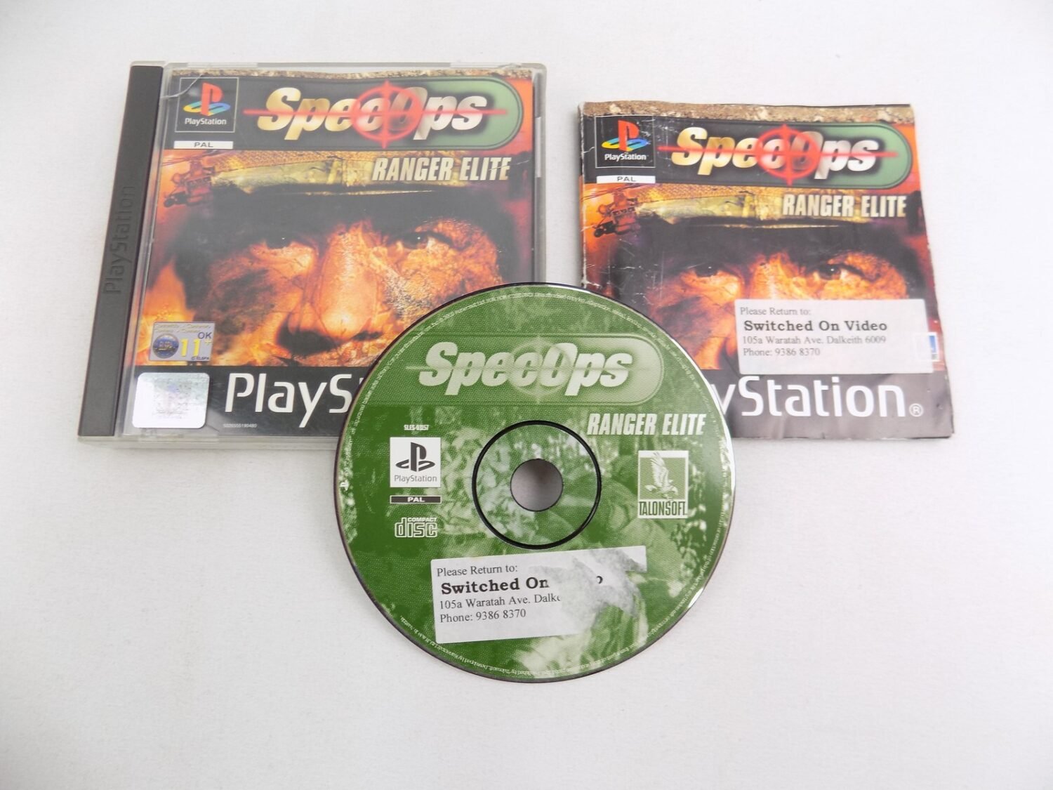 Mint Disc Playstation 1 Ps1 Ex-Rental Spec Ops Ranger Elite - Inc ...