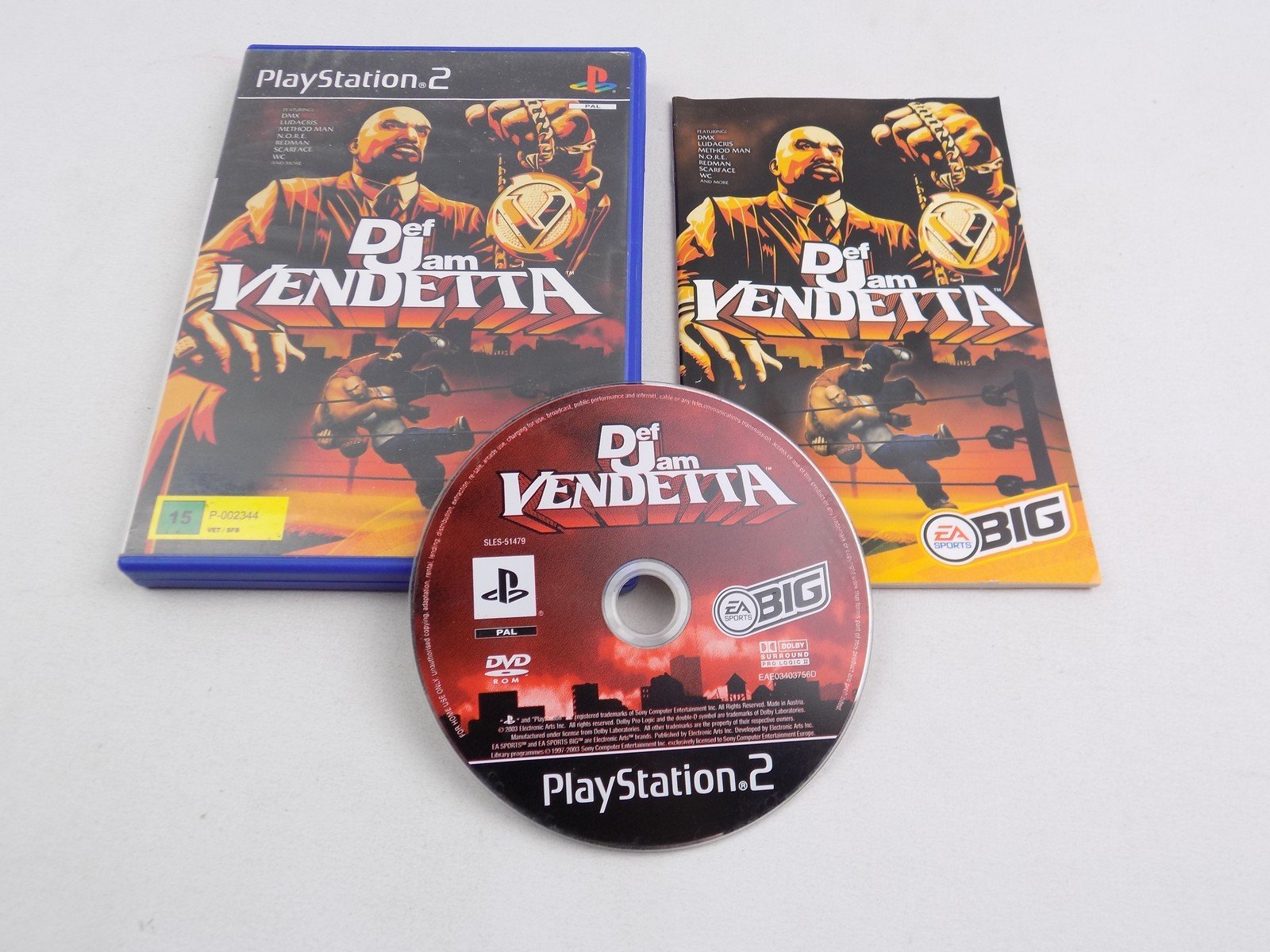 Mint Disc Playstation 2 Ps2 Def Jam Vendetta - Inc Manual Free Postage ...