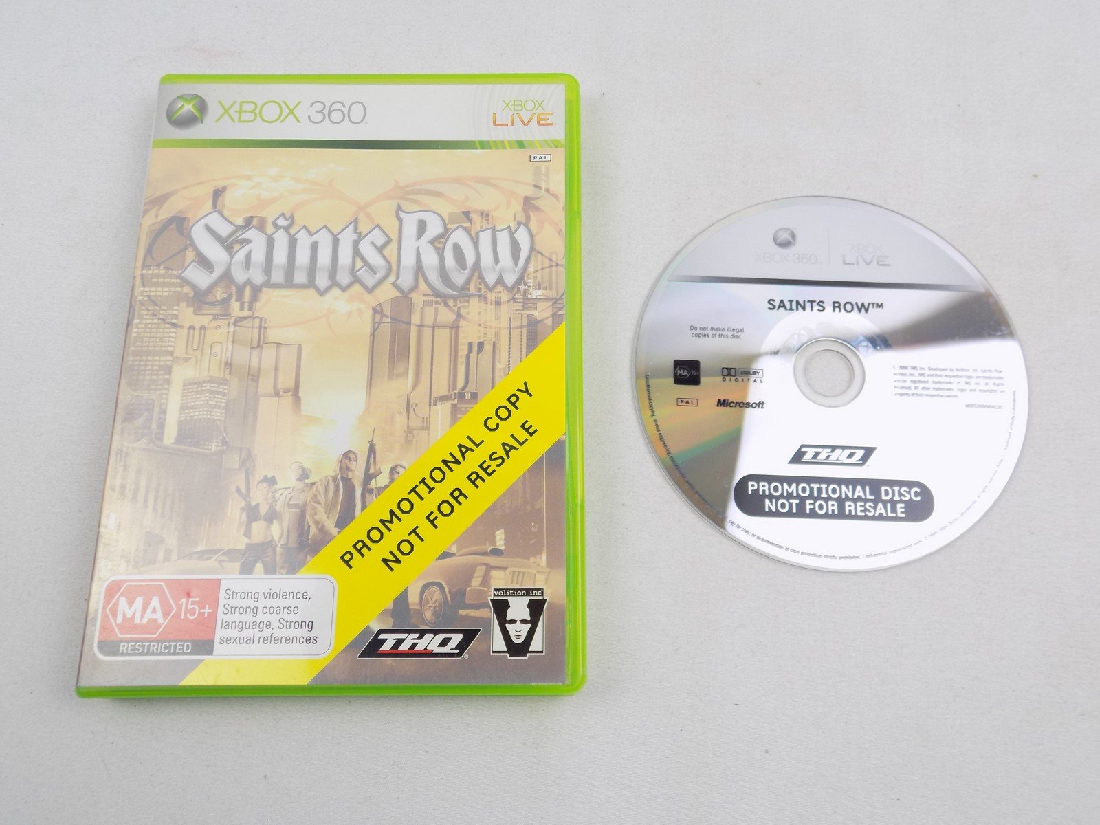 Mint Disc Xbox 360 Saints Row Promotional Copy - No Manual - Starboard ...