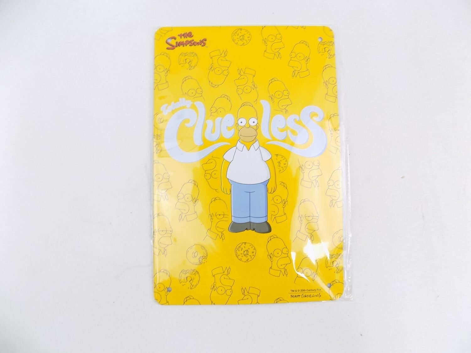 Brand New The Simpsons Homer Simpson Totally Clueless Tin Sign ...